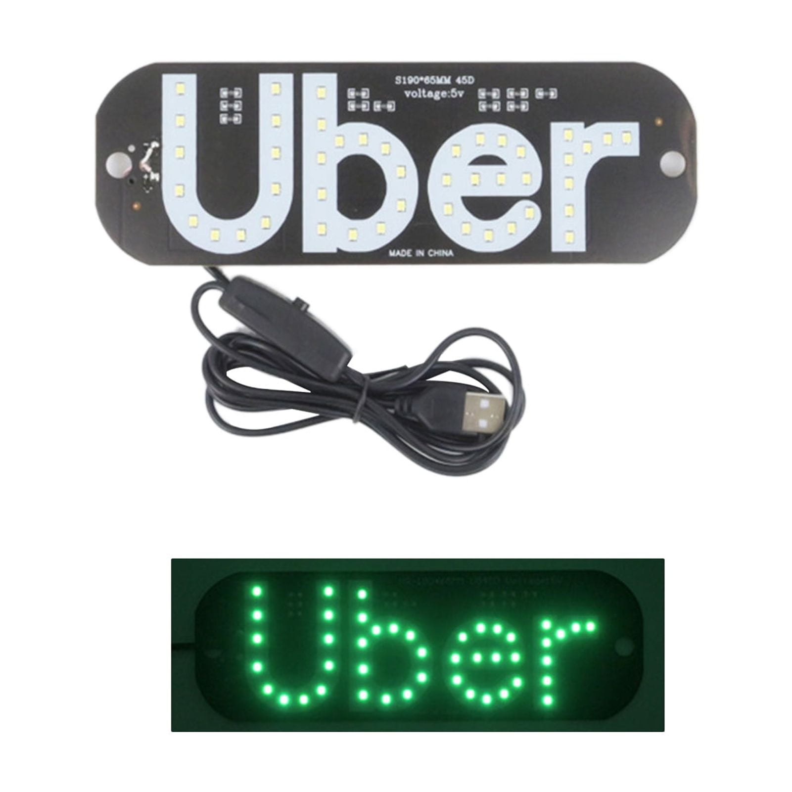 MIGAINO LED Car Light Sign Decoration with Suction Cups Super Bright ...