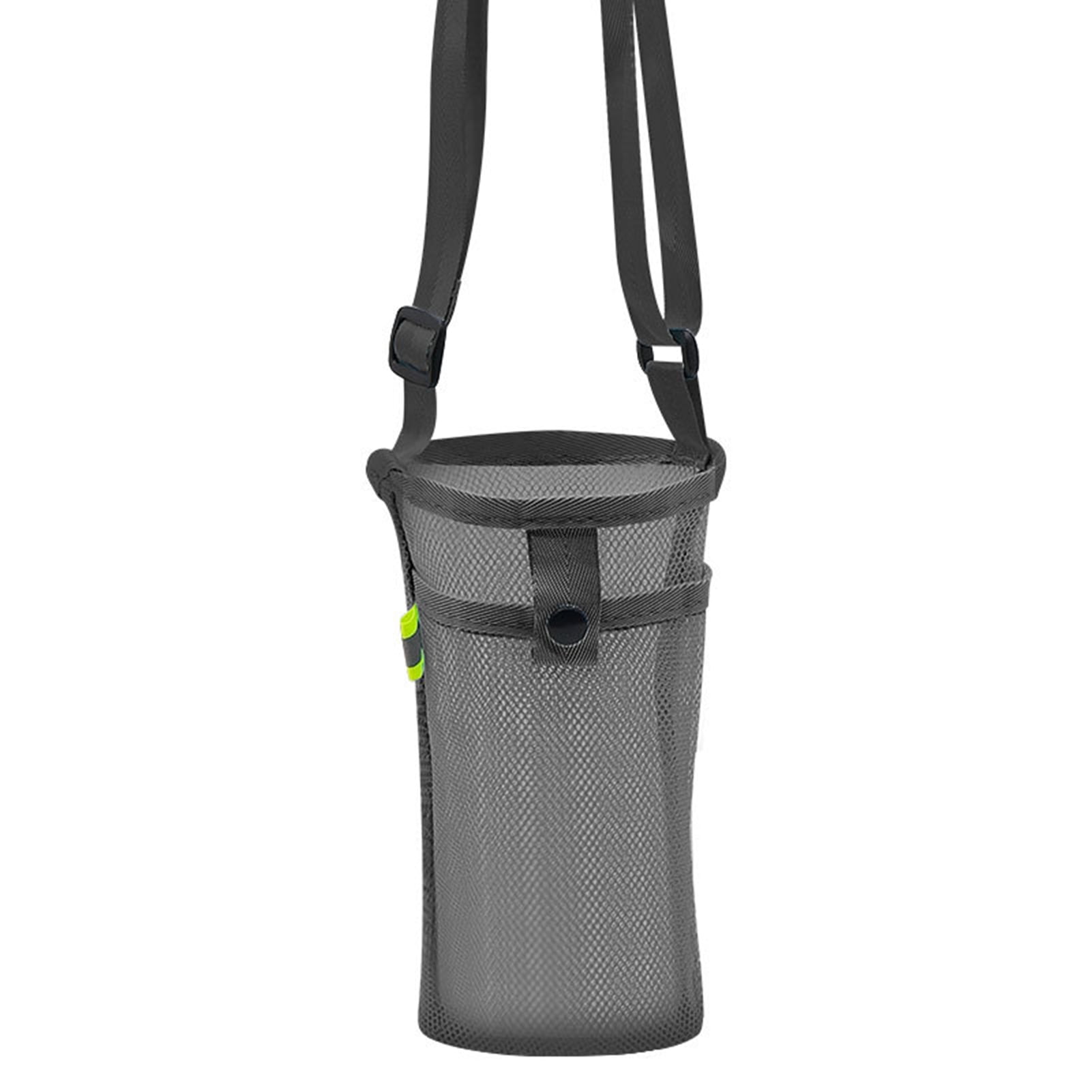 MIGAINO Water Bottle Bag with Strap Mesh Water Bottle Holder Crossbody ...