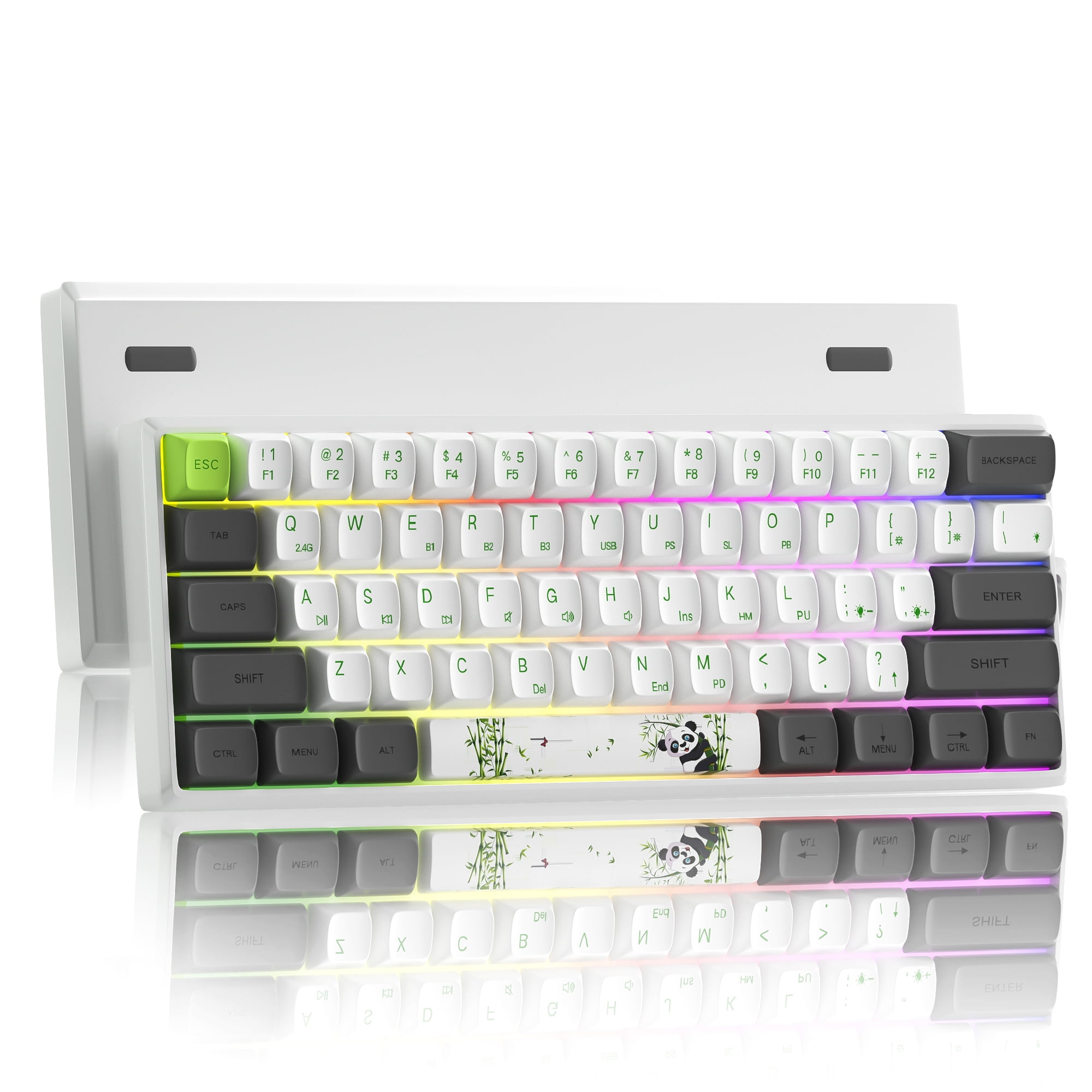 MIHIYIRY 60% Wired Gaming Keyboard, Portable Mechanical Keyboard, 61 ...