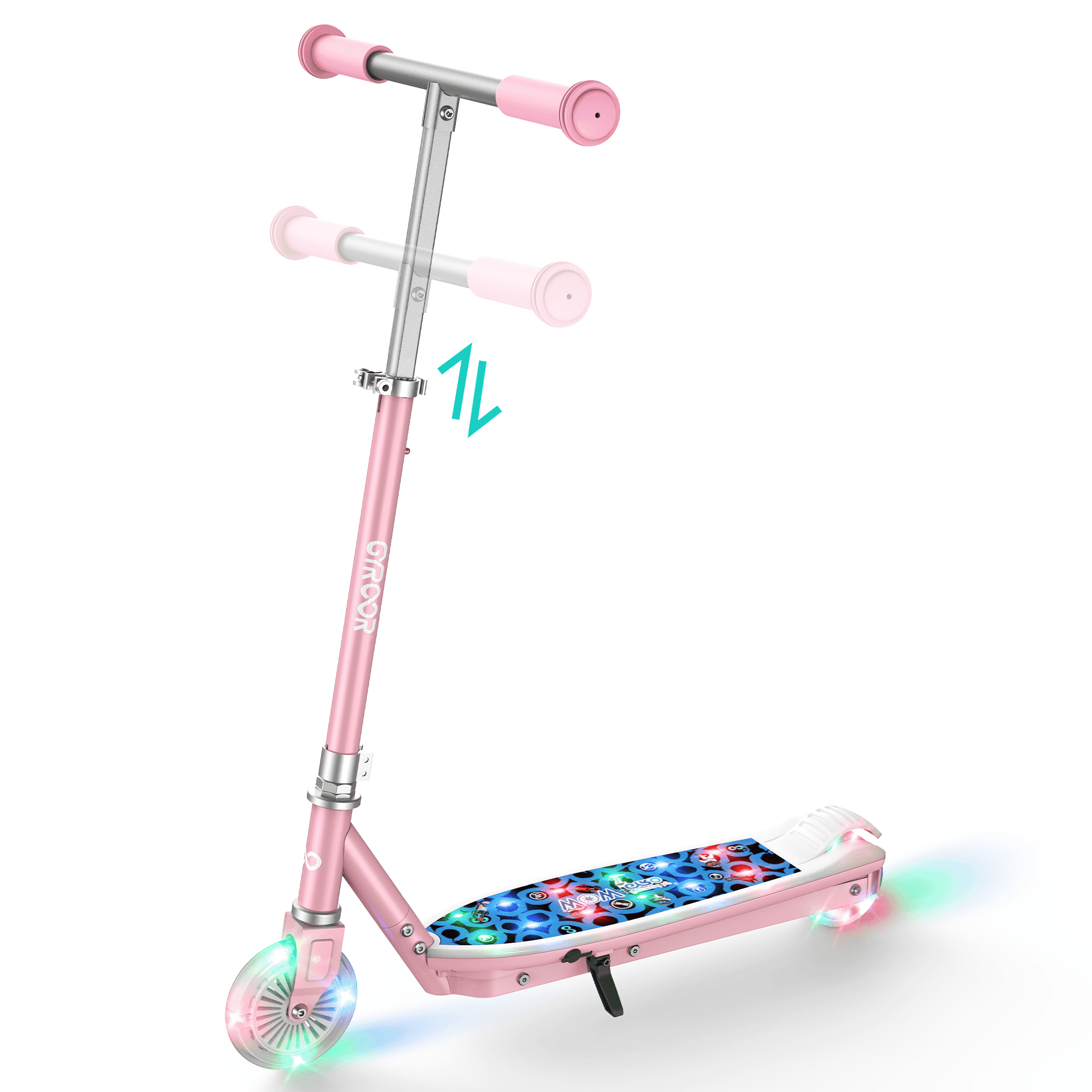 MIHOVER Electric Scooter for Kids with Adjustable Handlebar and LED ...