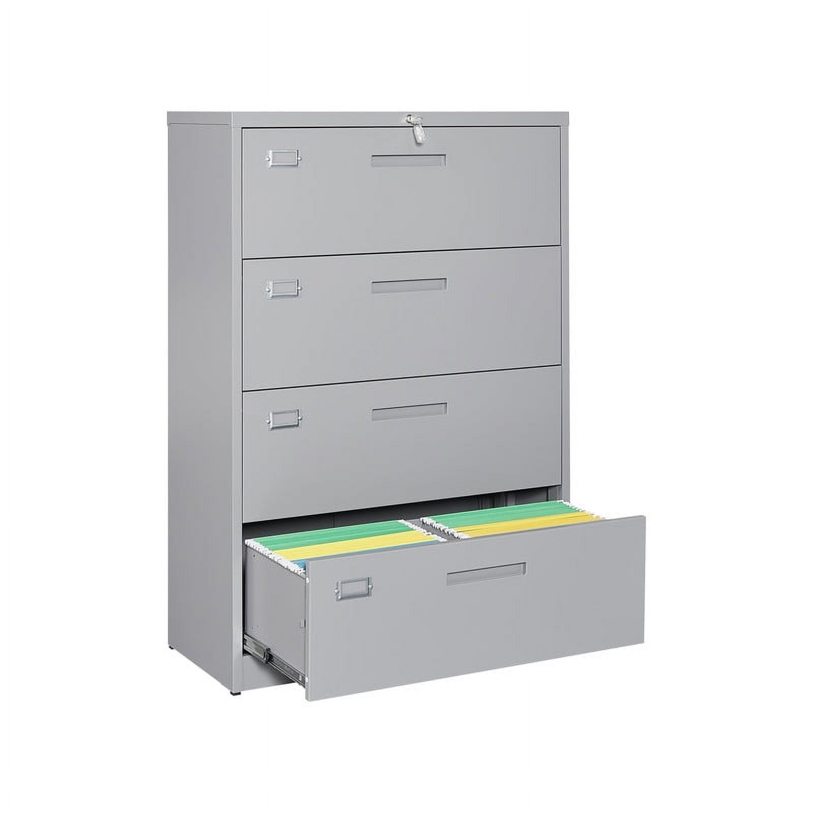 MIIIKO 4 Drawer Lateral File Cabinet with Lock,Lateral Filing Cabinet ...