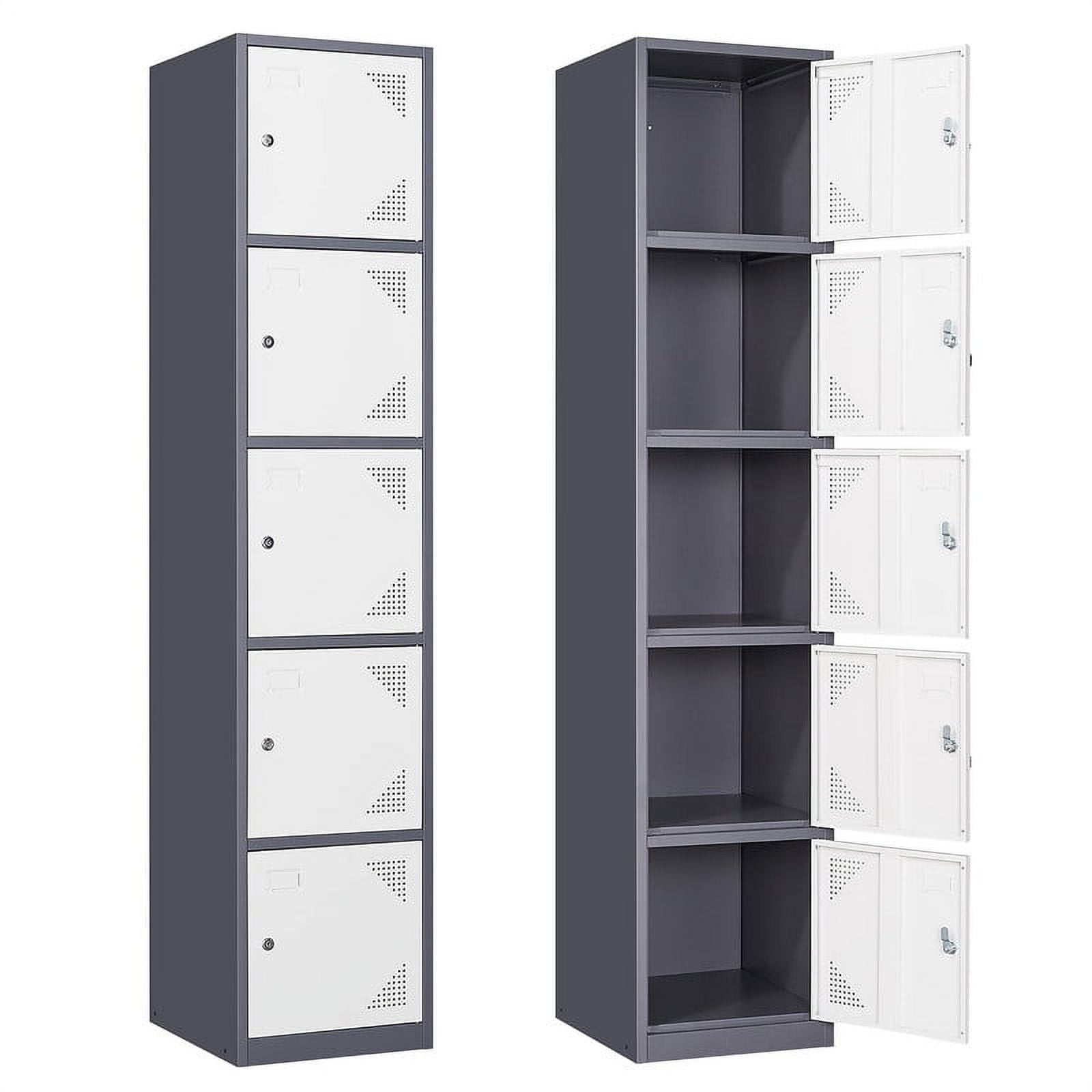 MIIIKO Metal Locker for Gym, School, Office, 71" Metal Storage Locker ...