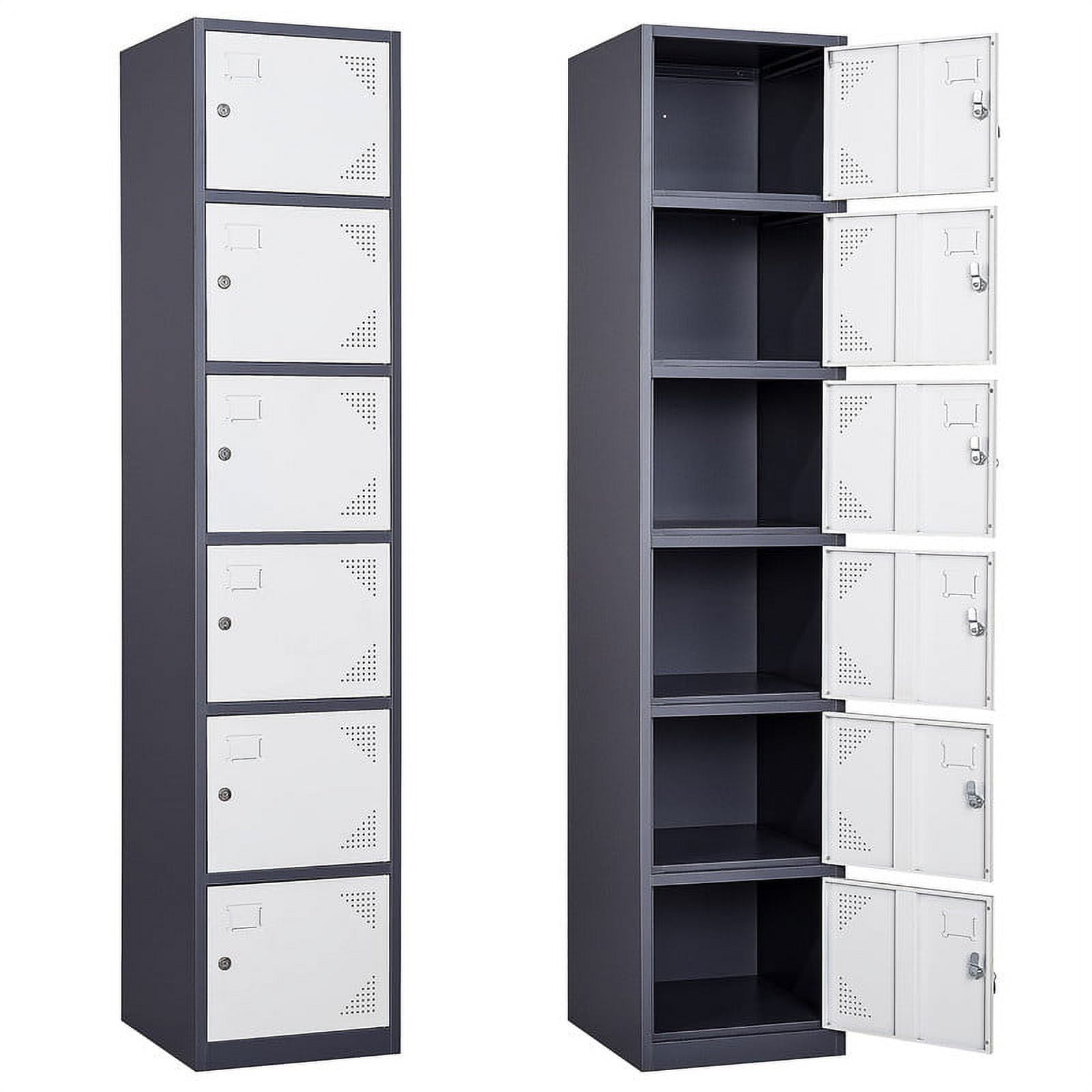 MIIIKO Metal Locker for Gym, School, Office, 71" Metal Storage Locker ...