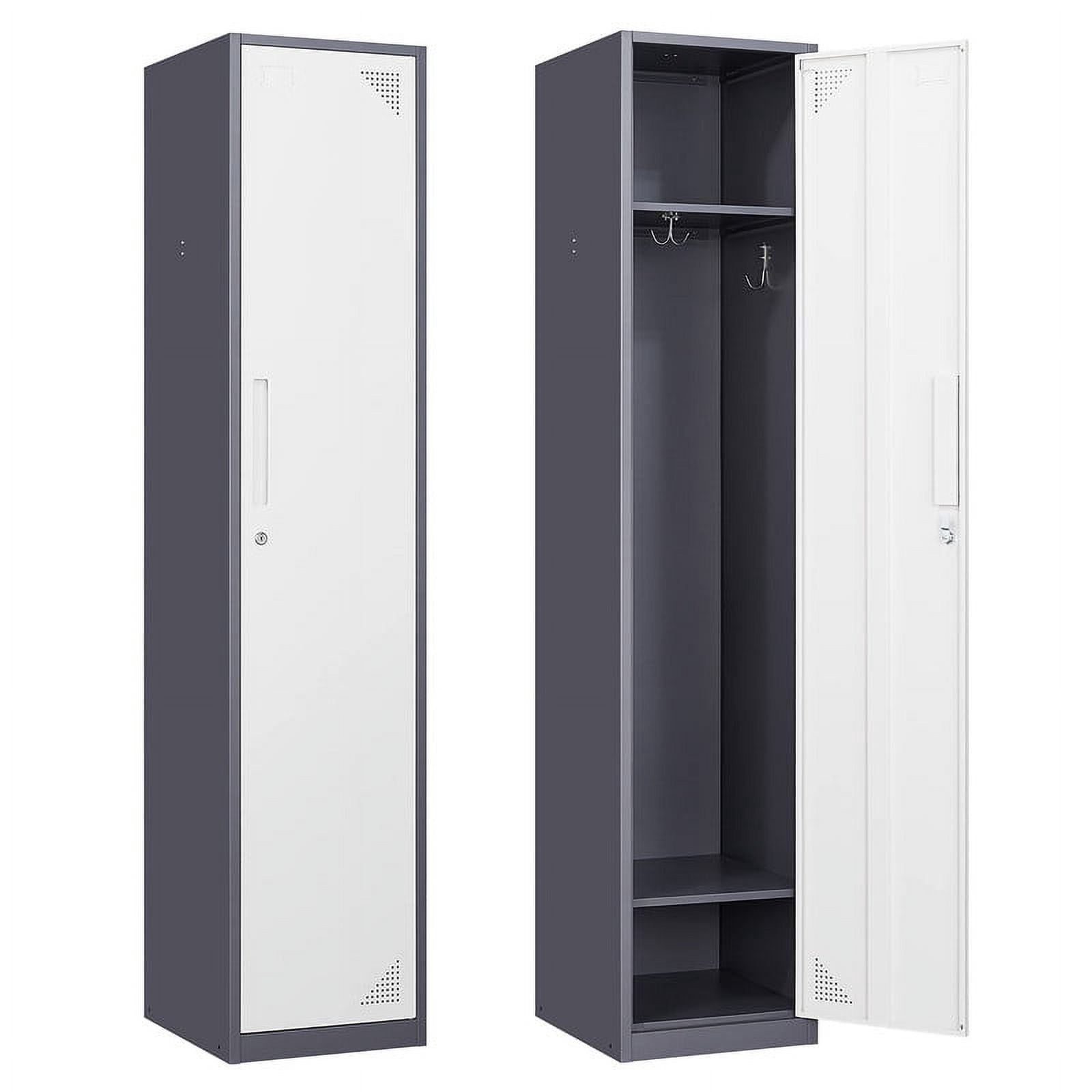 MIIIKO Metal Locker for Gym, School, Office, 71" Metal Storage Locker ...