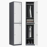 "MIIIKO Metal Locker for Dorm, Staff, 71"" High Steel Storage Cabinet ...