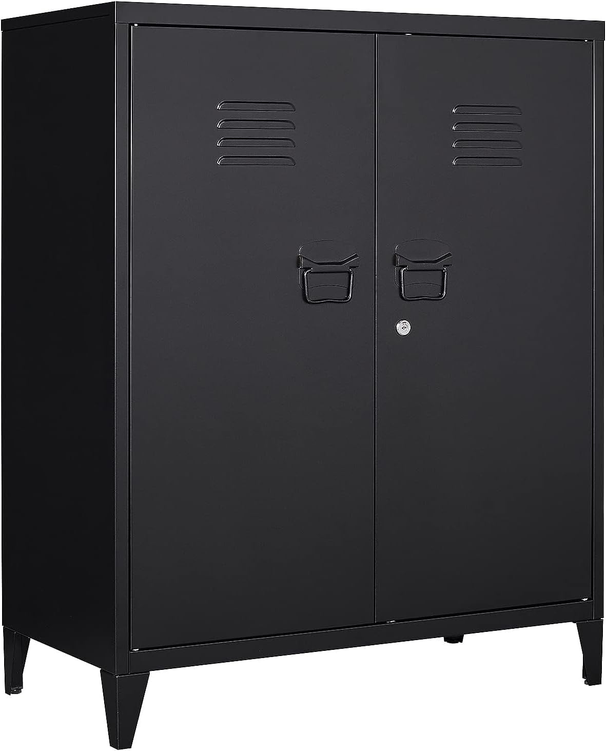MIIIKO Metal Locker with 2 Doors, Metal Storage Sideboard Accent ...