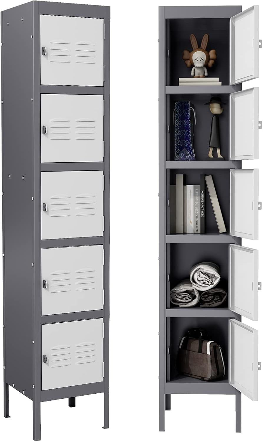 MIIIKO Metal Lockers, Storage Locker Units with Compartments, Employee ...