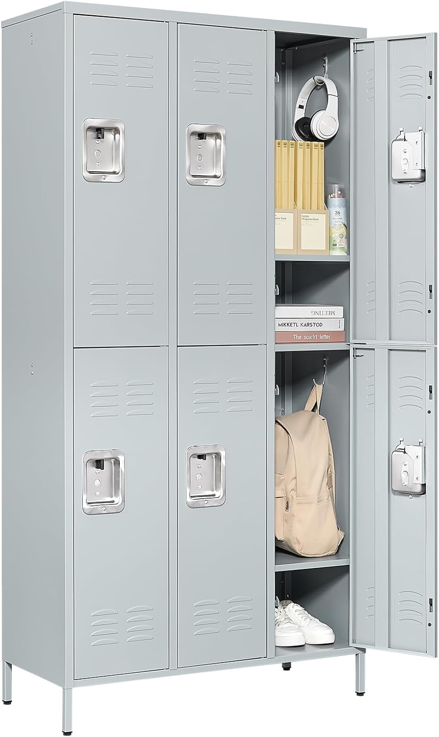 MIIIKO Metal Lockers, Storage Locker Units with Compartments, Employee ...