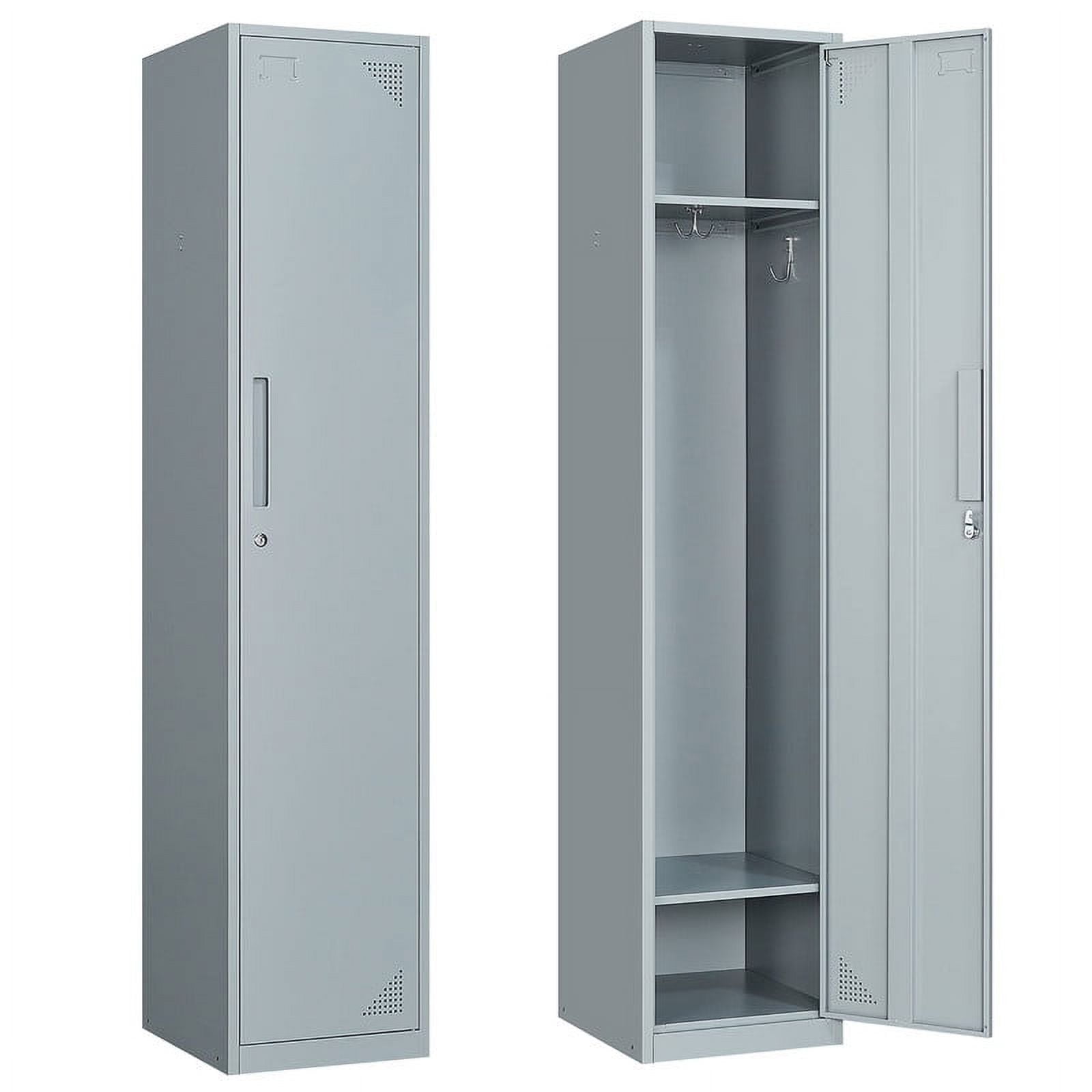 MIIIKO Office Storage Lockers for Employees, 71" Slim Metal Storage ...