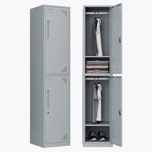 MIIIKO Office Storage Lockers for Employees, 71" Slim Metal Storage ...