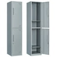 MIIIKO Office Storage Lockers for Employees, 71" Slim Metal Storage ...