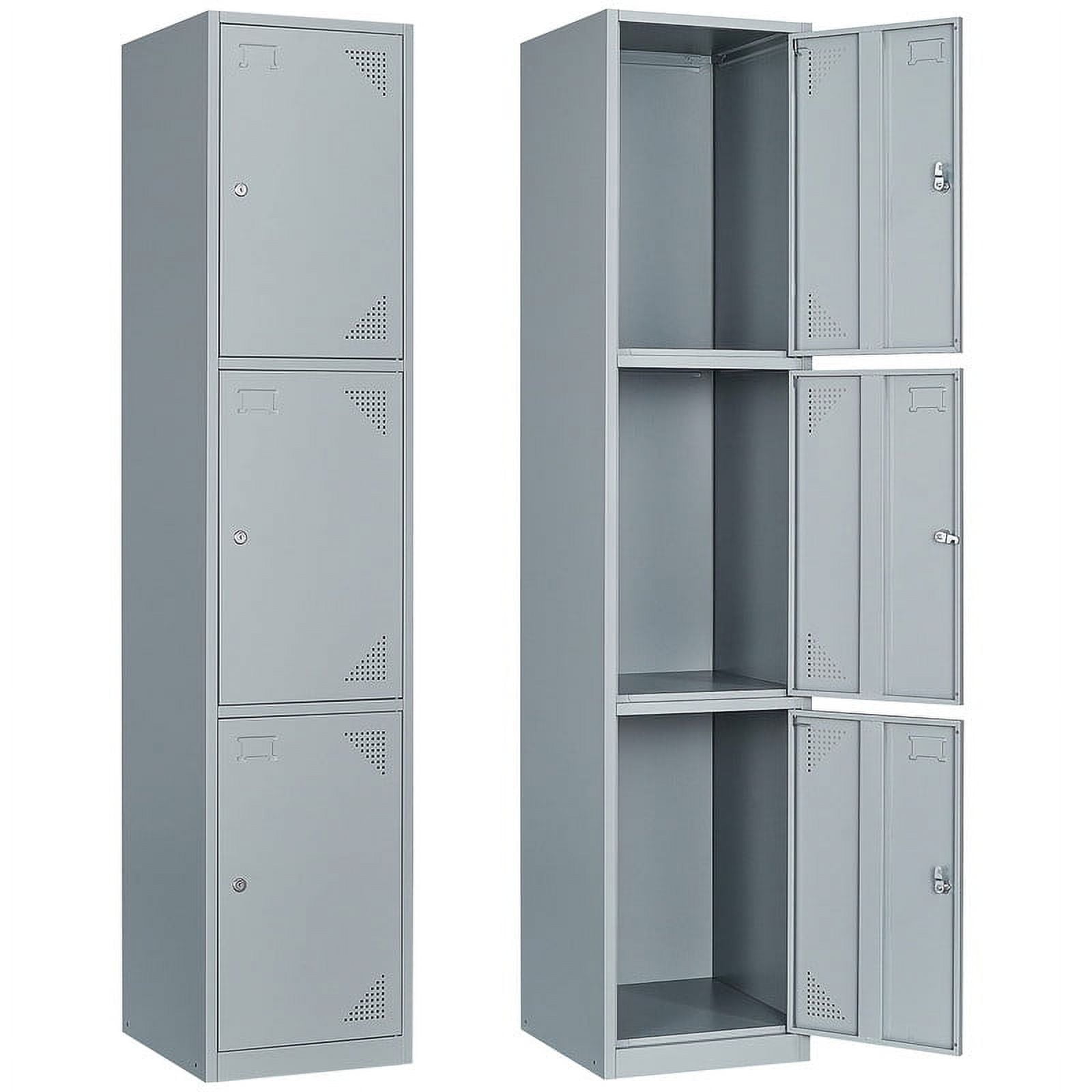 MIIIKO Office Storage Lockers for Employees, 71" Slim Metal Storage ...