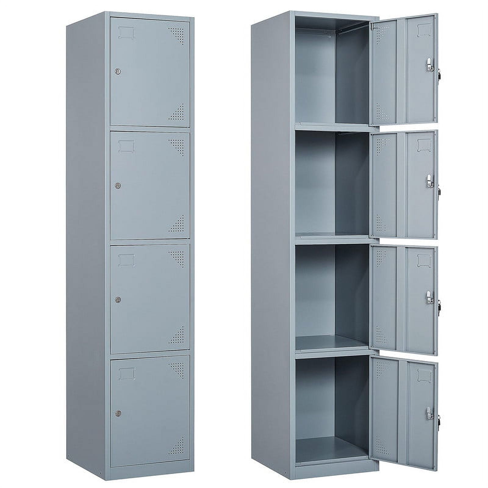 MIIIKO Office Storage Lockers for Employees, 71" Slim Metal Storage ...