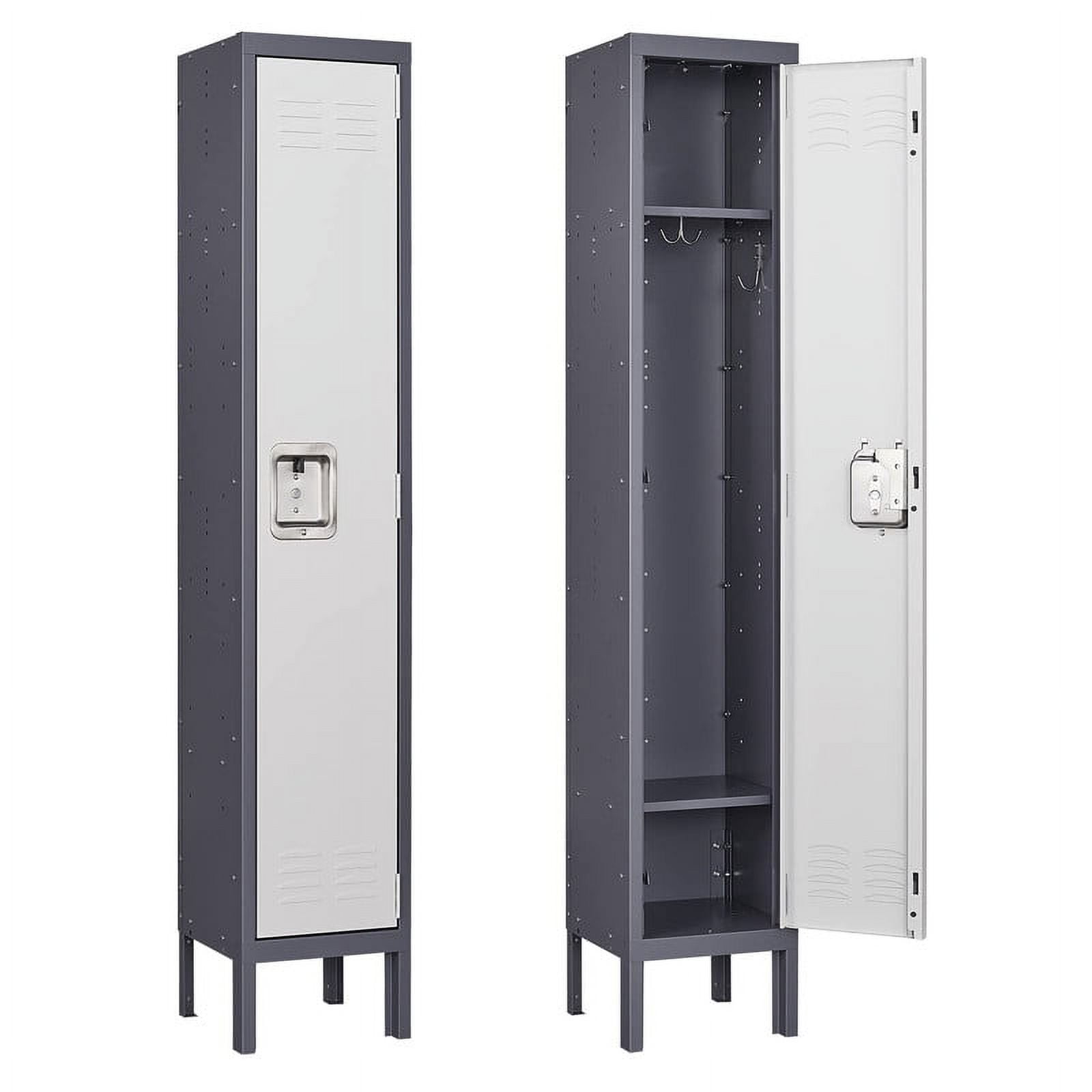 MIIIKO Single Door Metal Locker Steel Employees Lockers for Office ...