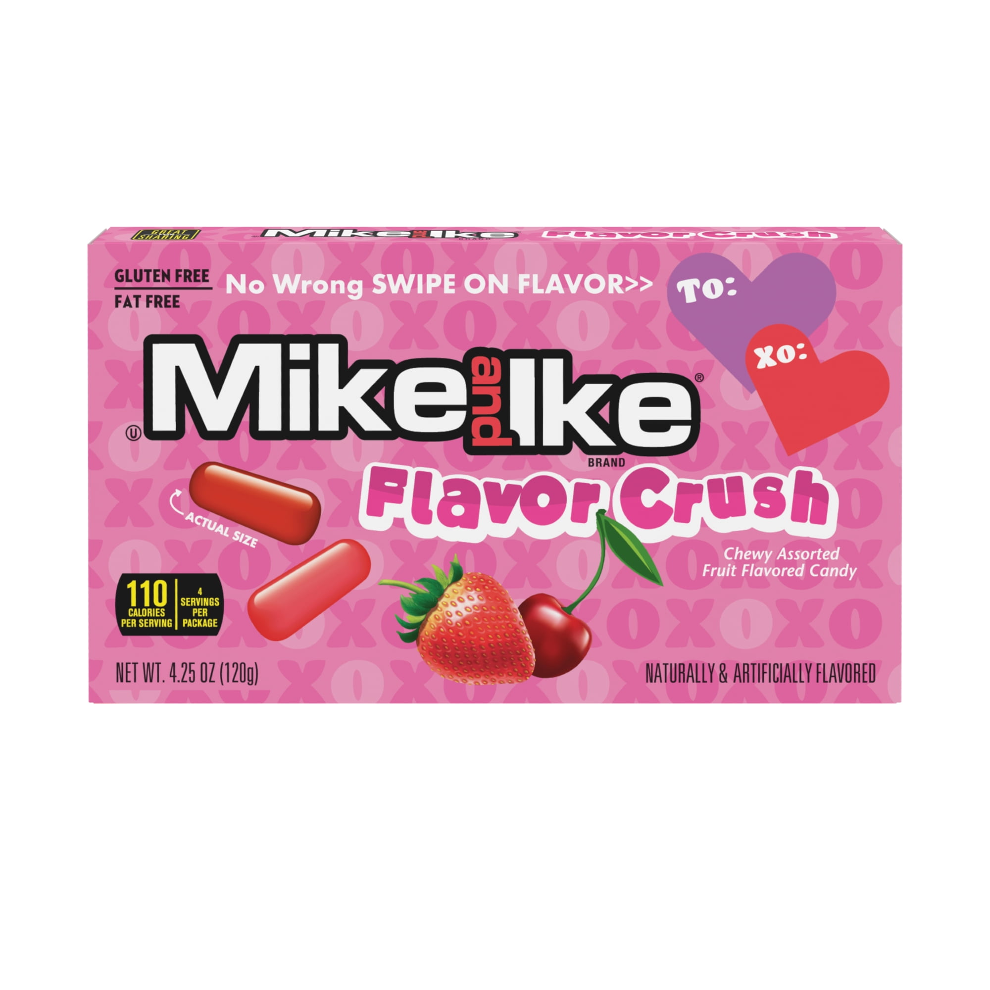 MIKE AND IKE Flavor Crush Chewy Candy, Valentine Candy, 4.25 ounce ...
