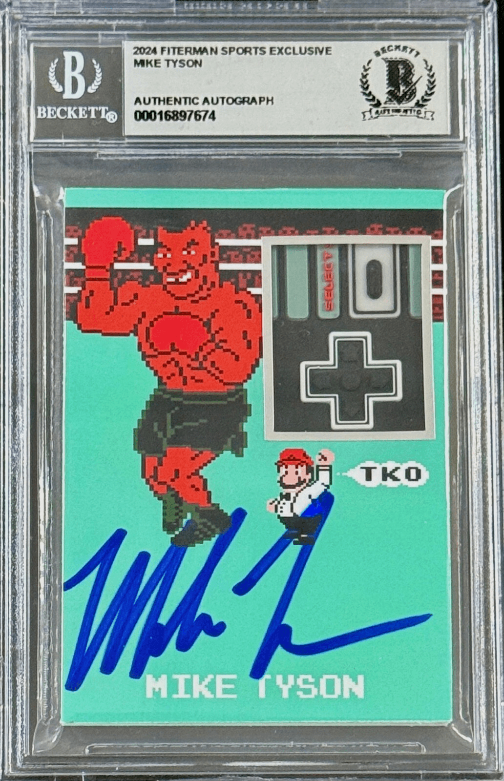 MIKE TYSON 2024 Fiterman Sports Exclusive Punch Out Signed Card BAS ...