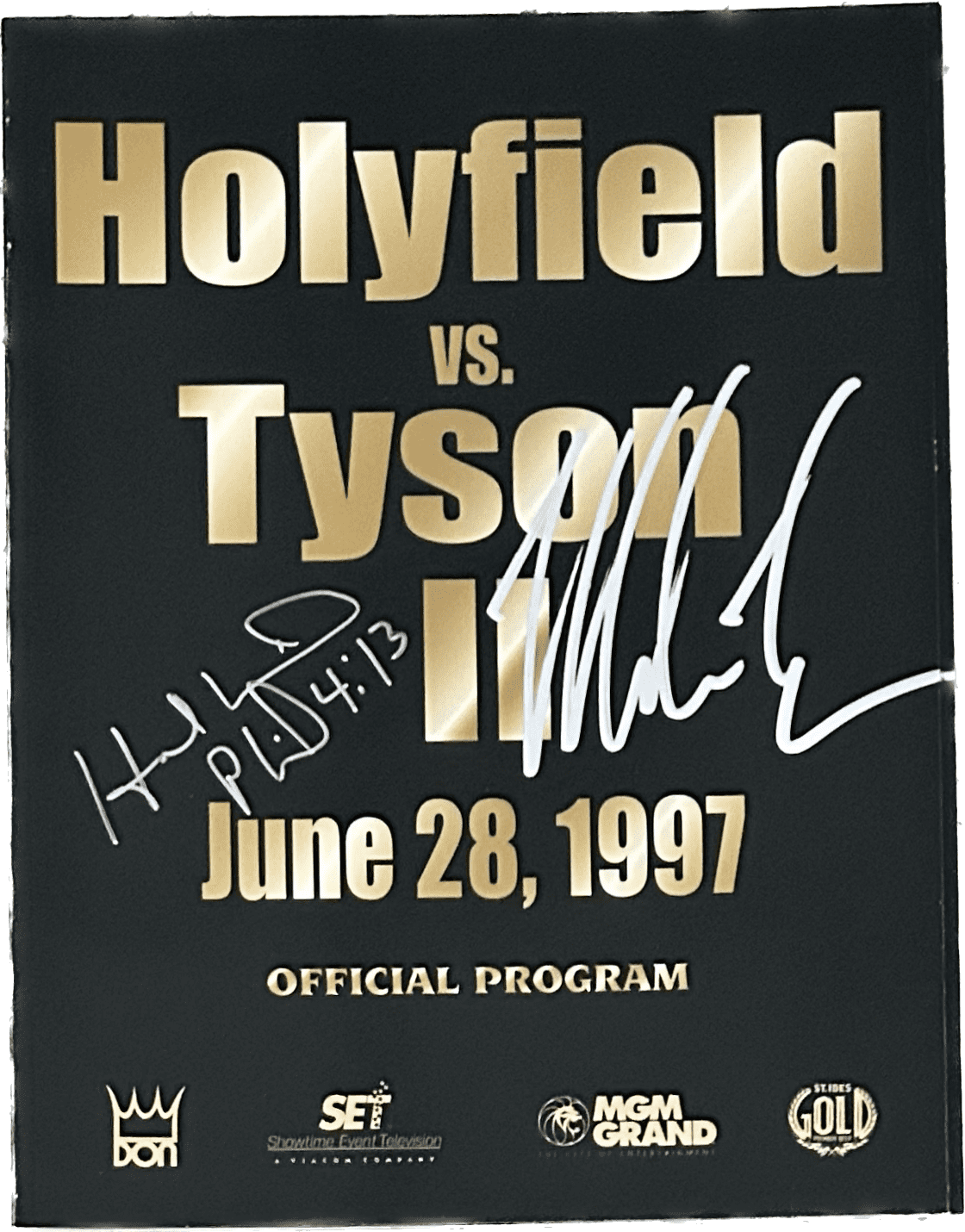 MIKE TYSON EVANDER HOLYFIELD Signed Autographed Bite Fight Program JSA ...