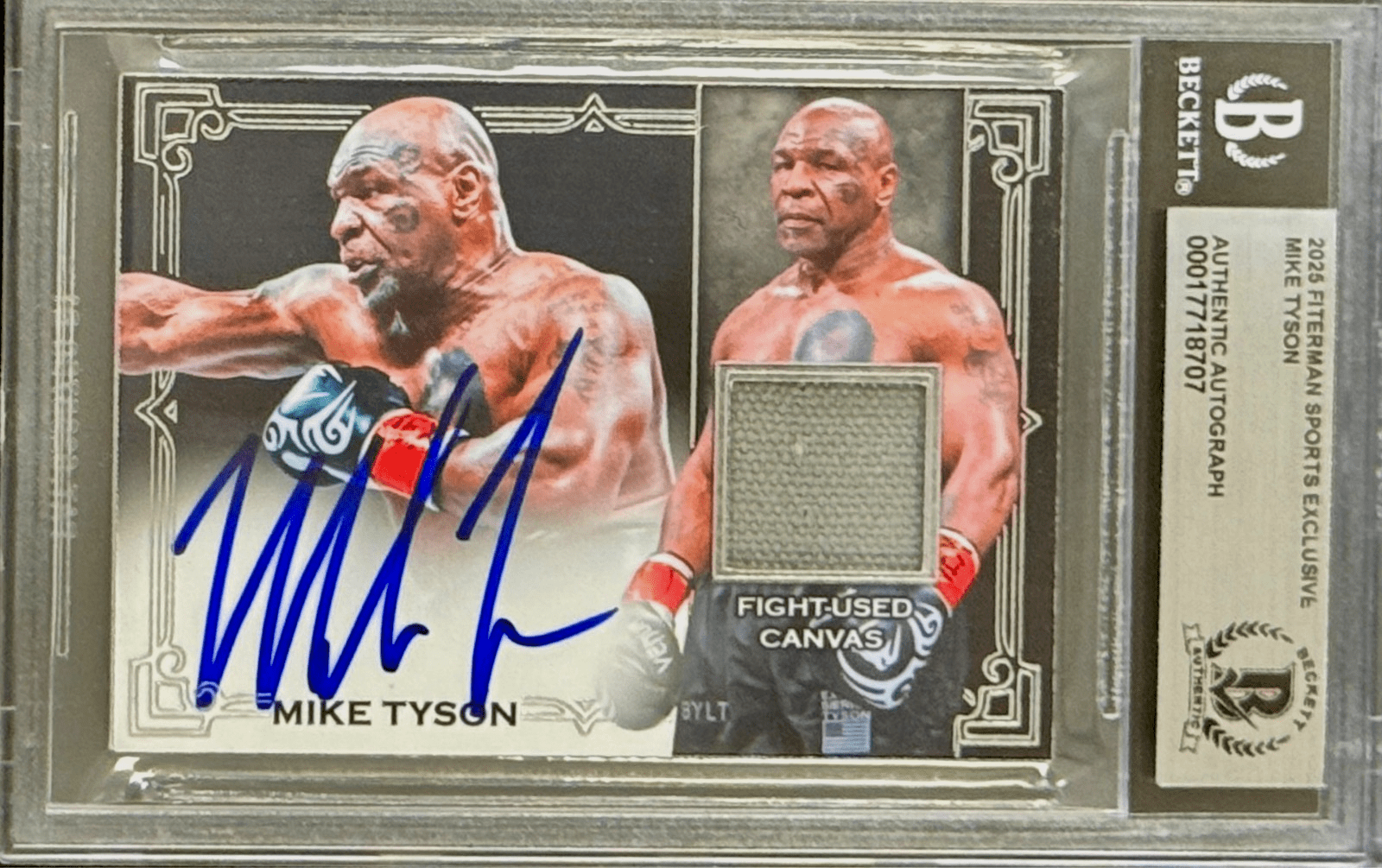 MIKE TYSON Fiterman Sports Exclusive Tyson vs Paul Fight Canvas Card ...