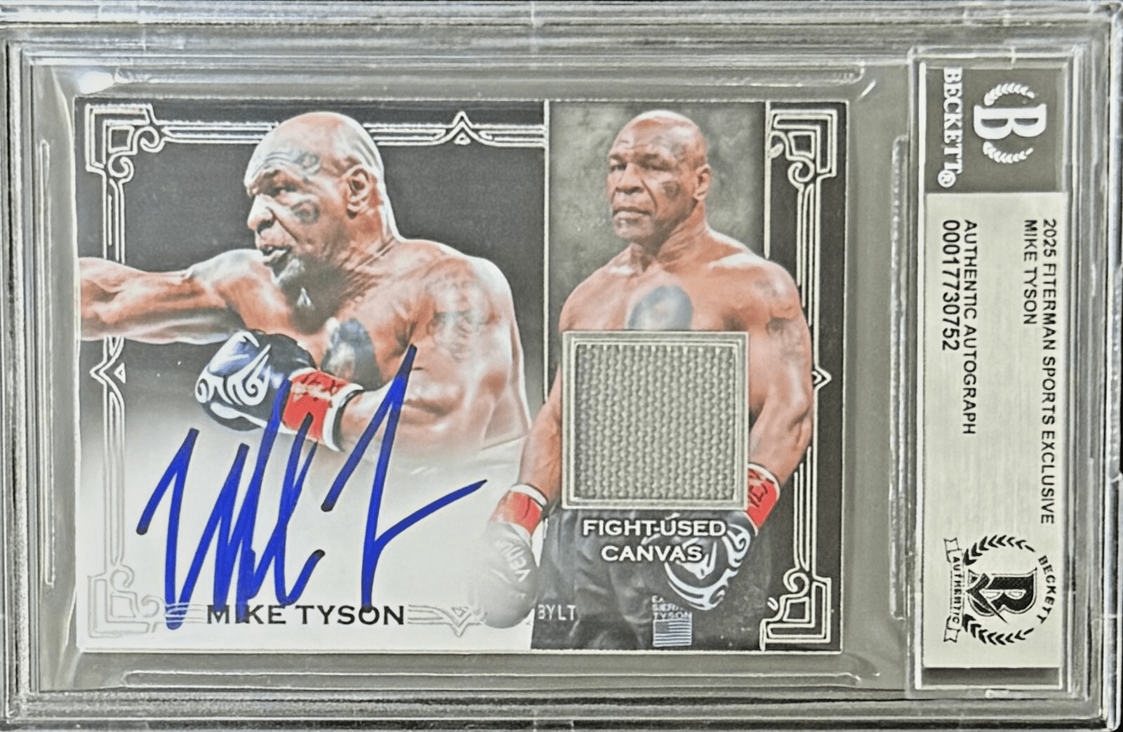 MIKE TYSON Fiterman Sports Exclusive Tyson vs Paul Fight Canvas Card ...