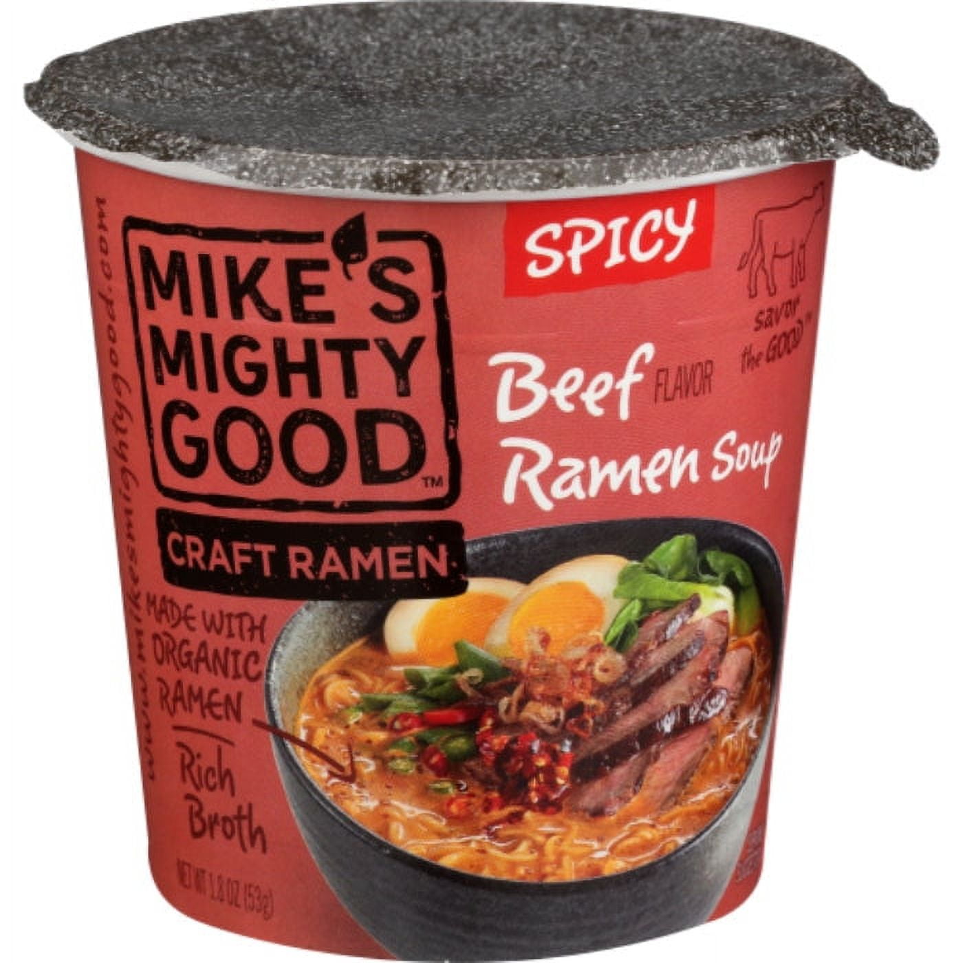 MIKES MIGHTY GOOD SOUP CUP BEEF SPICY ORG 1.8 OZ - Pack of 6 - Walmart.com