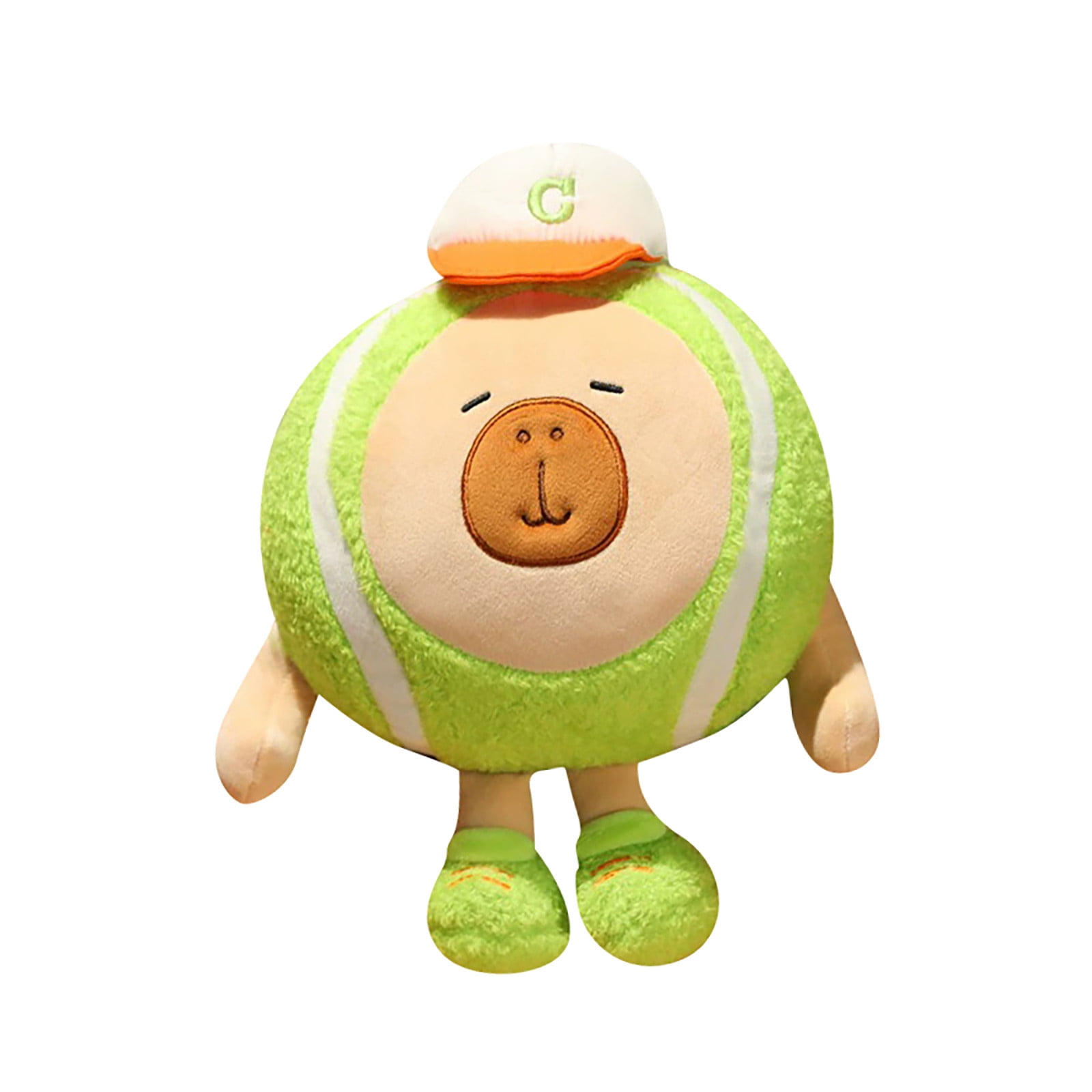 MIKLL Kawaii Baseball Capybara Stuffed Pillow Super Soft Green Capybara ...