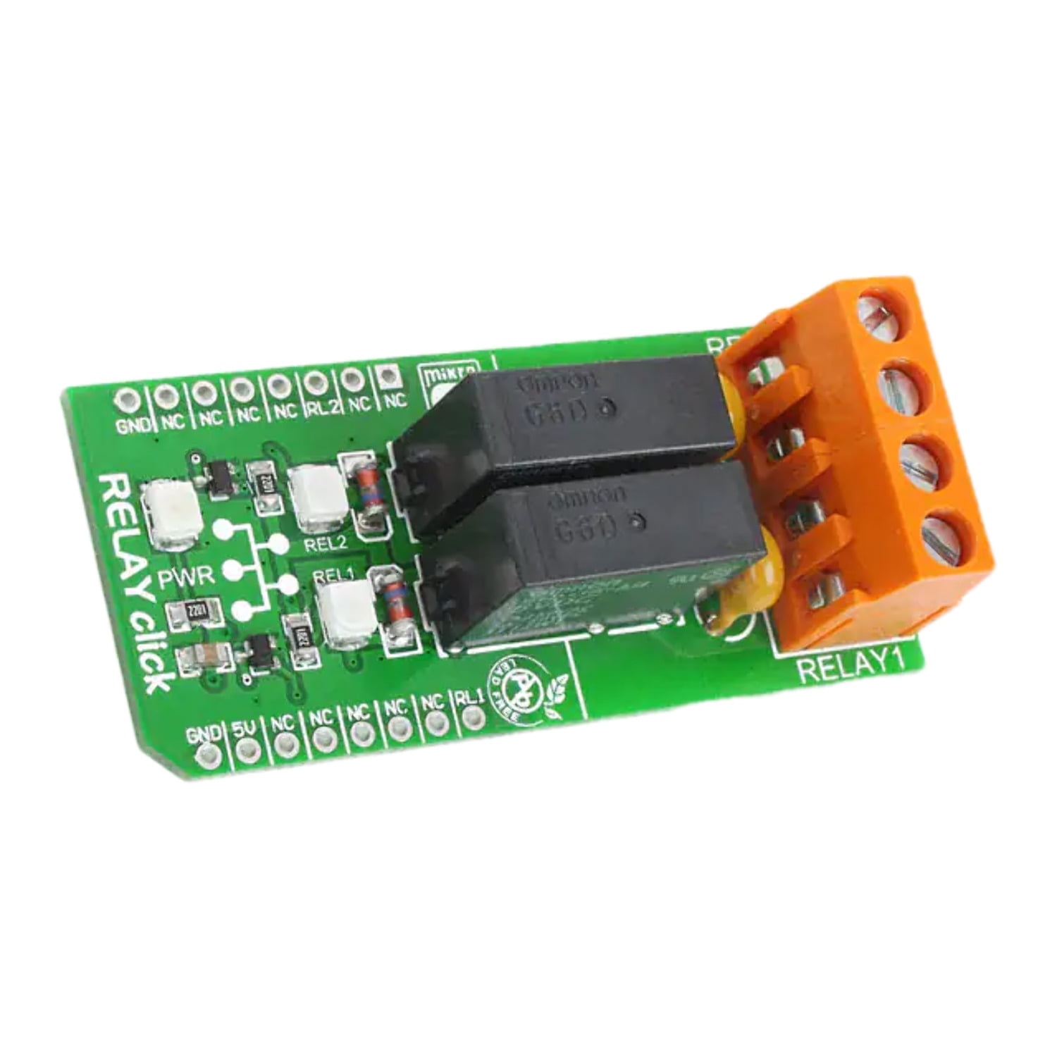 MIKROE-1370 G6D-1A-ASI DC5 Electromechanical Relay Click Platform ...