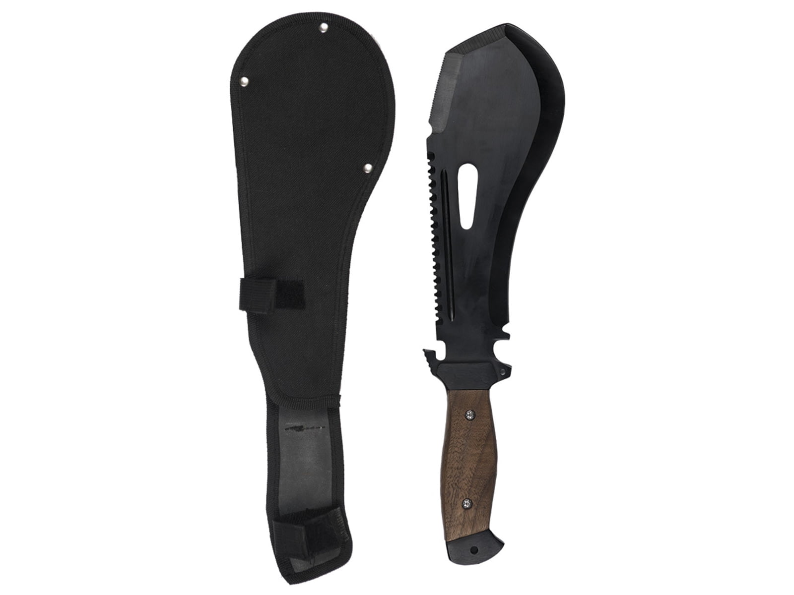 MIL-TEC Bolo Machete Fixed Blade Knife w/Scabbard, 9.8 in, Stainless ...