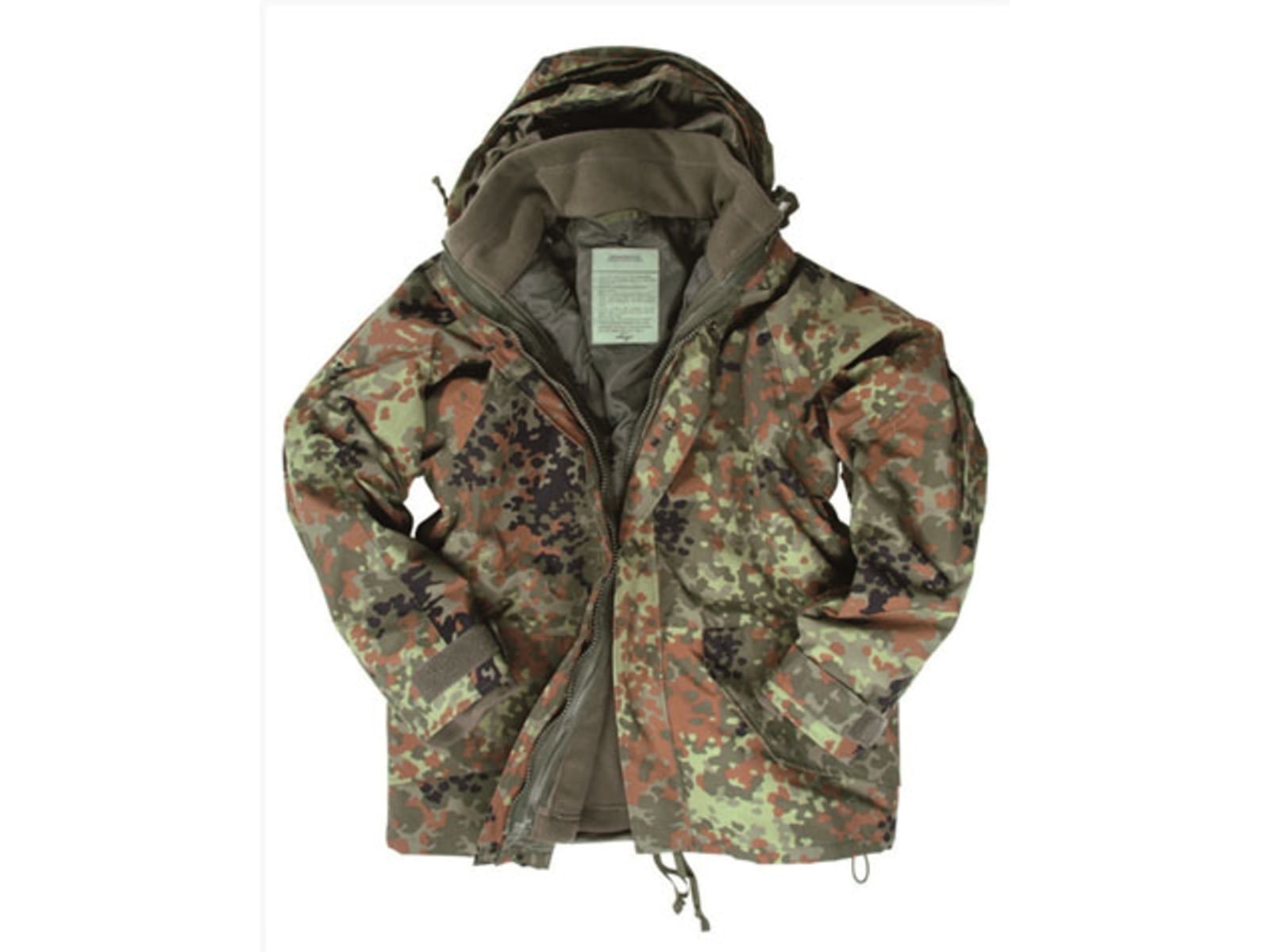 MIL-TEC Trilam Wet Weather Jacket w/ Fleece Liner - Men's, Flecktarn ...