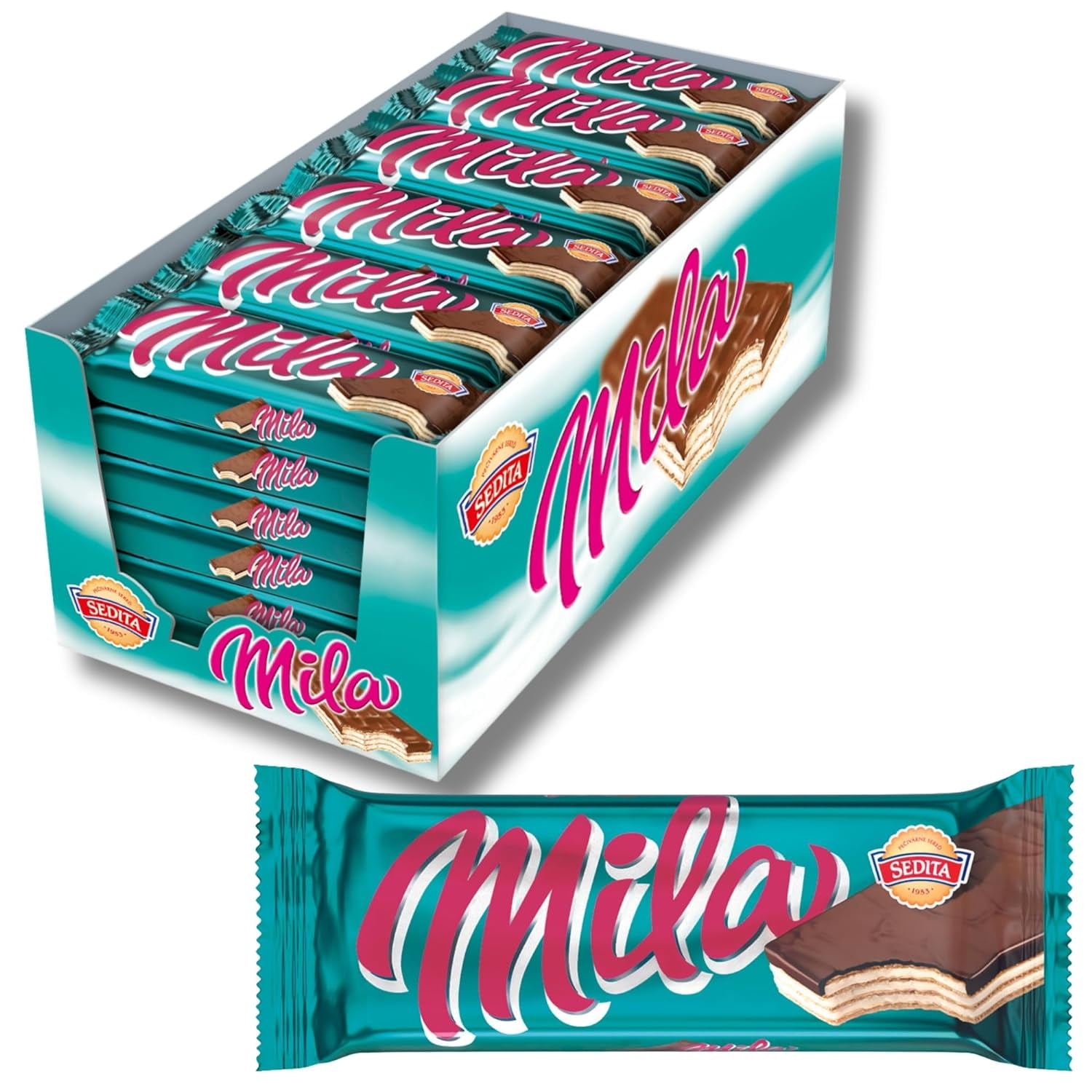 MILA - European Czech & Slovak Wafers Milk Cream with Chocolate BOX-QTY ...