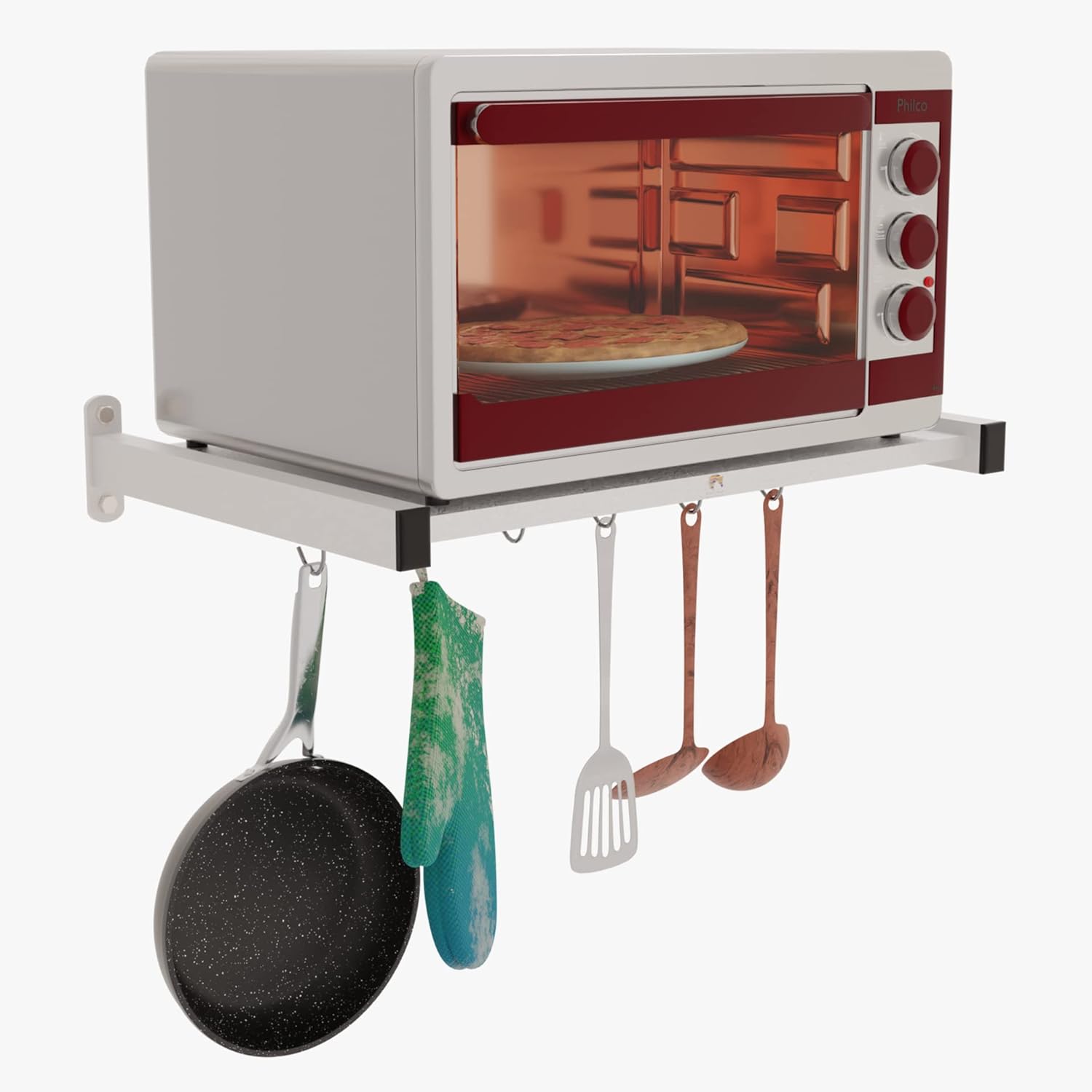 MILAD Microwave Oven Stand for Kitchen Wall Mounted Dish Rack Pot Racks ...