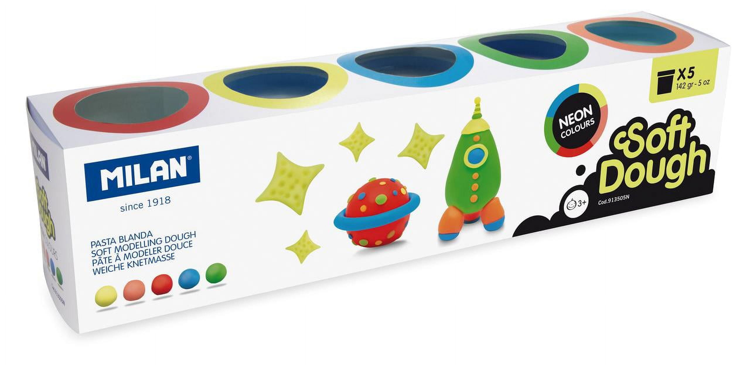 MILAN Soft Dough Neon Colors Play Dough - 5 Color Multicolor - Walmart.com