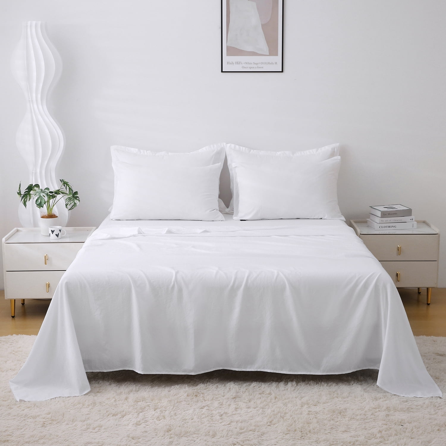 MILDLY King Size Cool Bed Sheets Set, 1800 Thread Count, 22" Deep ...