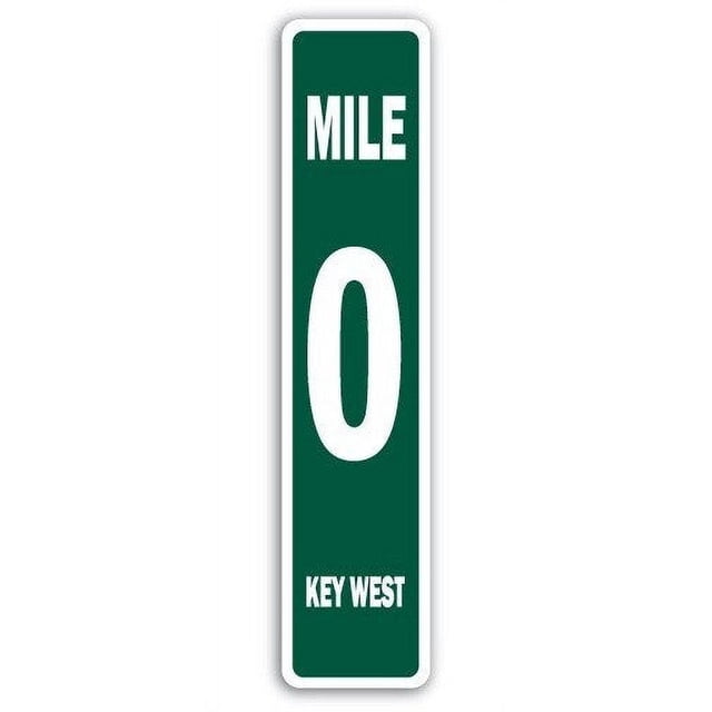 MILE 0 KEY WEST Aluminum Street Sign marker zero southernmost keys ...