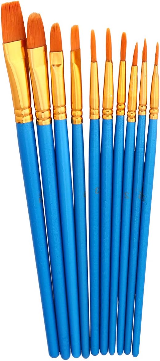 MILISTEN Blending Brushes Craft Sets 10pcs Paint Brushes Set Watercolor ...