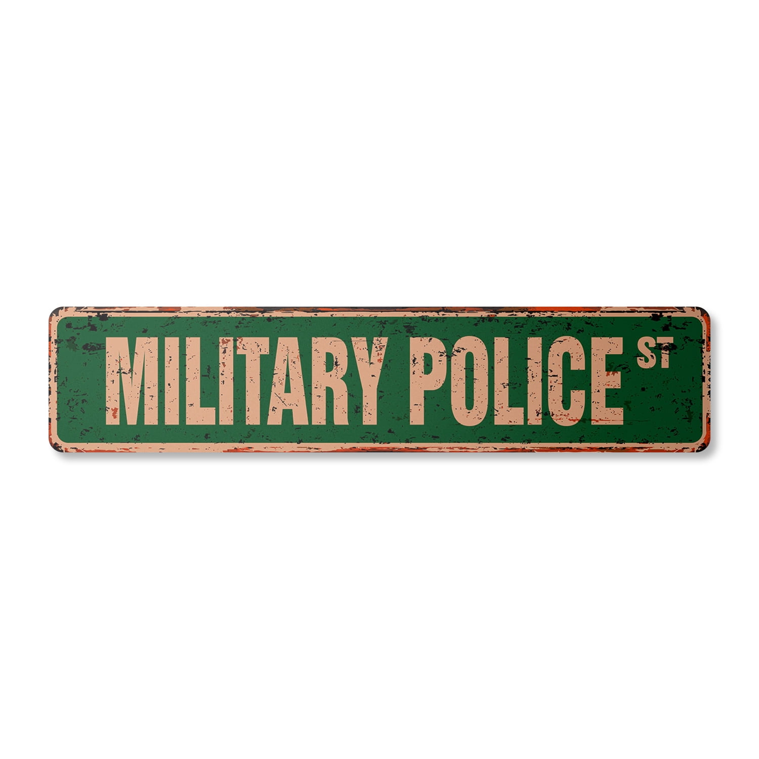 MILITARY POLICE Vintage Aluminum Street Sign army MP air force guard ...
