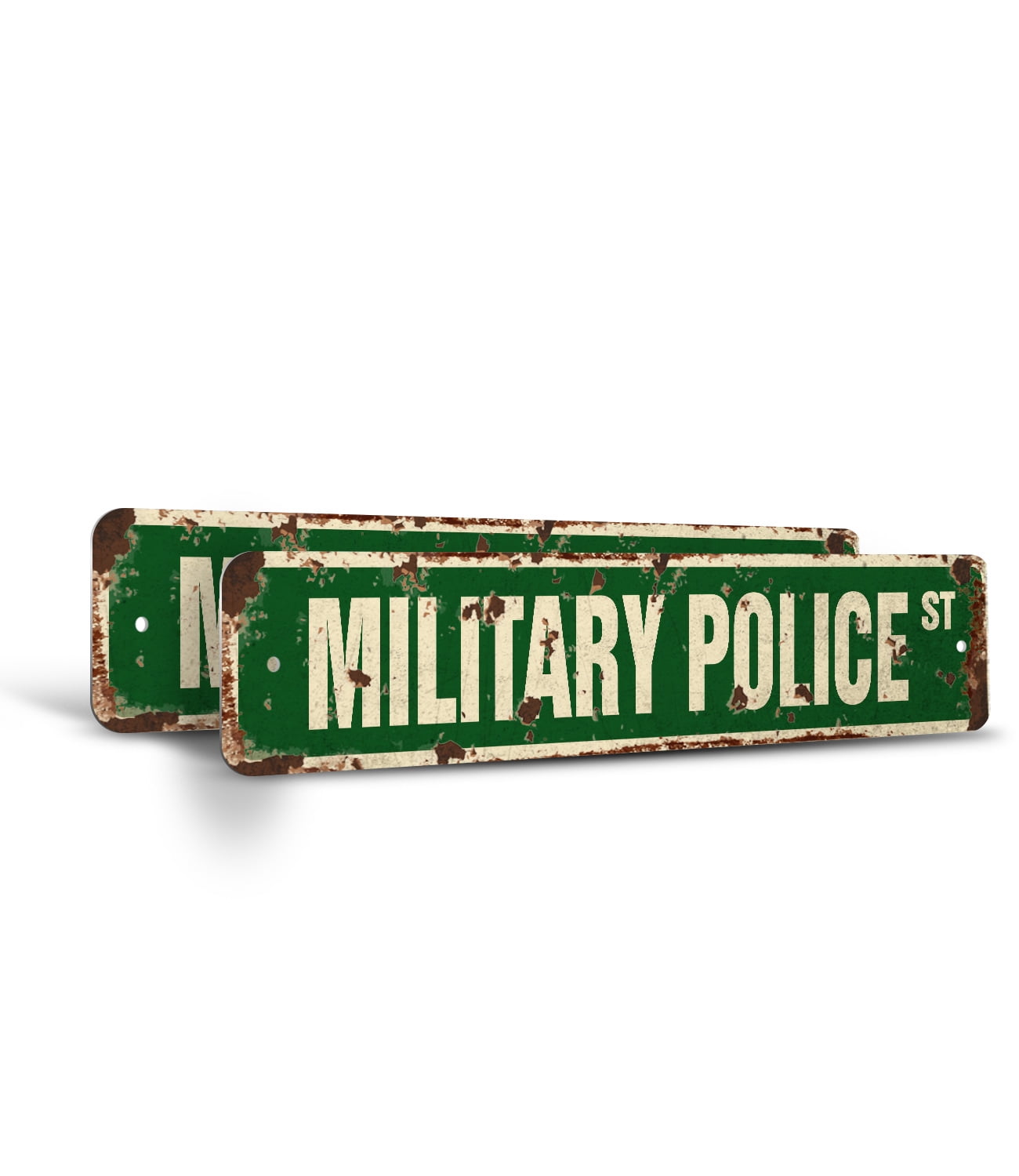 MILITARY POLICE Vintage Style Rustic Street Sign – (2 Pack) Army MP Air ...