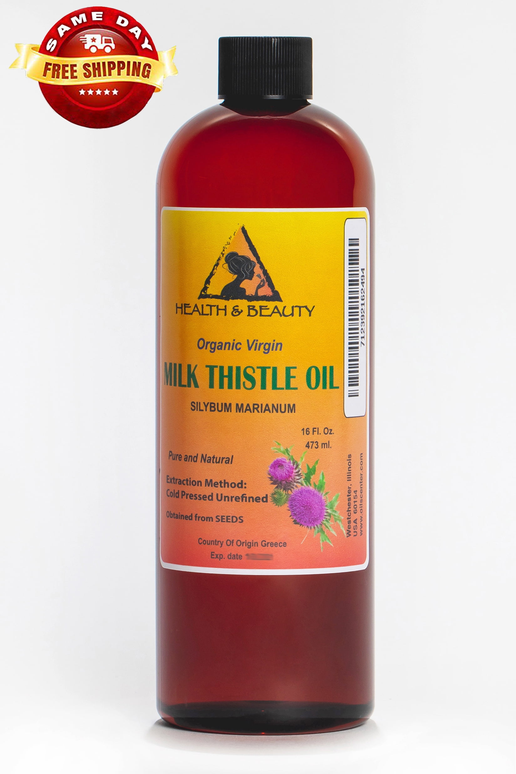 MILK THISTLE SEED OIL UNREFINED ORGANIC VIRGIN COLD PRESSED PURE ...