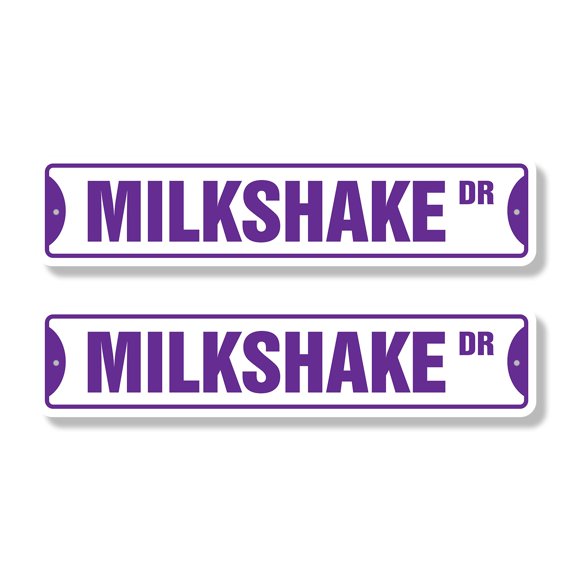 MILKSHAKE Classic Street Sign (2 Pack) ice cream shop lover milk Road ...