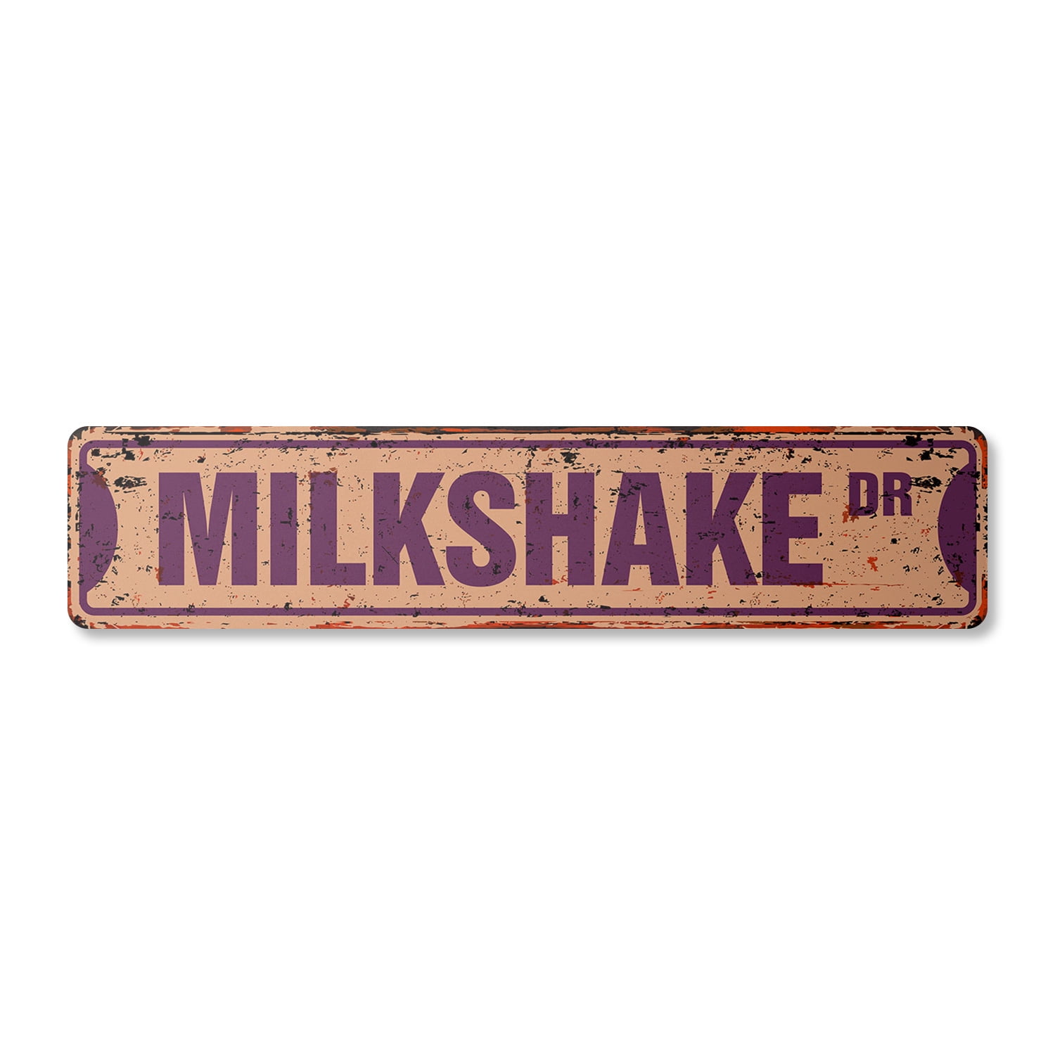 MILKSHAKE Vintage Aluminum Street Sign ice cream shop lover milk rustic ...