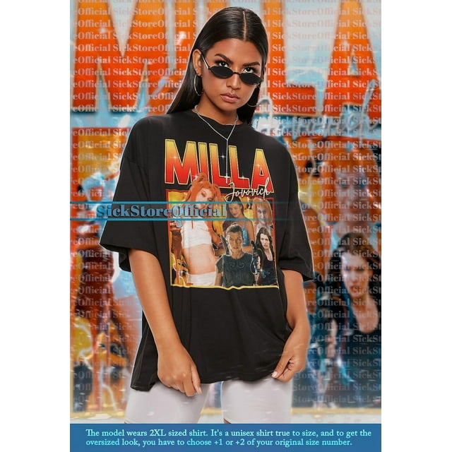MILLA JOVOVICH Vintage Shirt, Milla Jovovich Homage Tshirt, Milla Jovovich Fan Tees, Milla ...