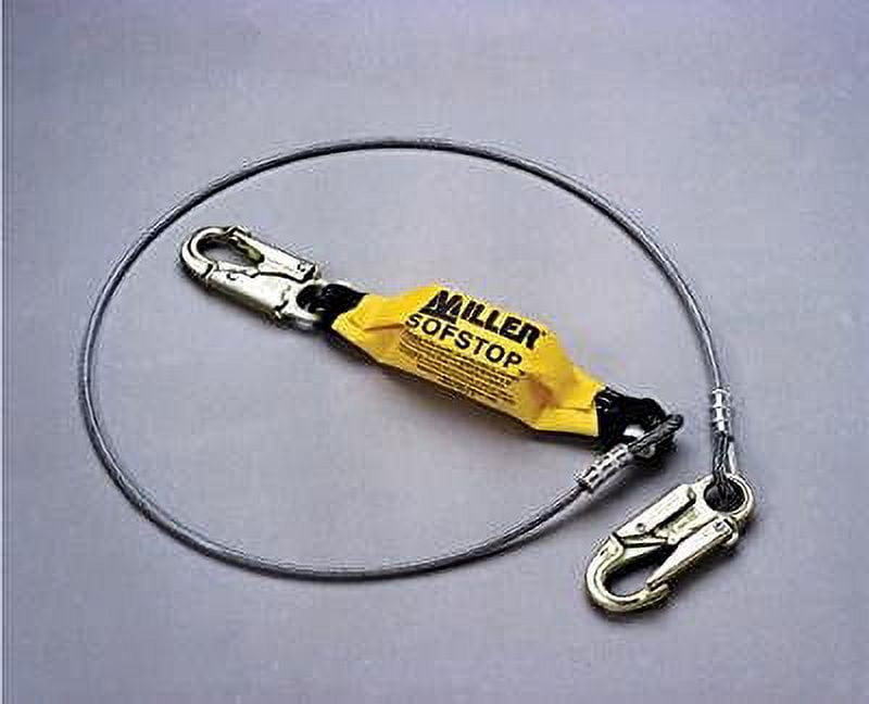 MILLER BY HONEYWELL 907LS/6FTYL 6' STEEL LANYARD W/SHOCK-ABSORBING PACK ...