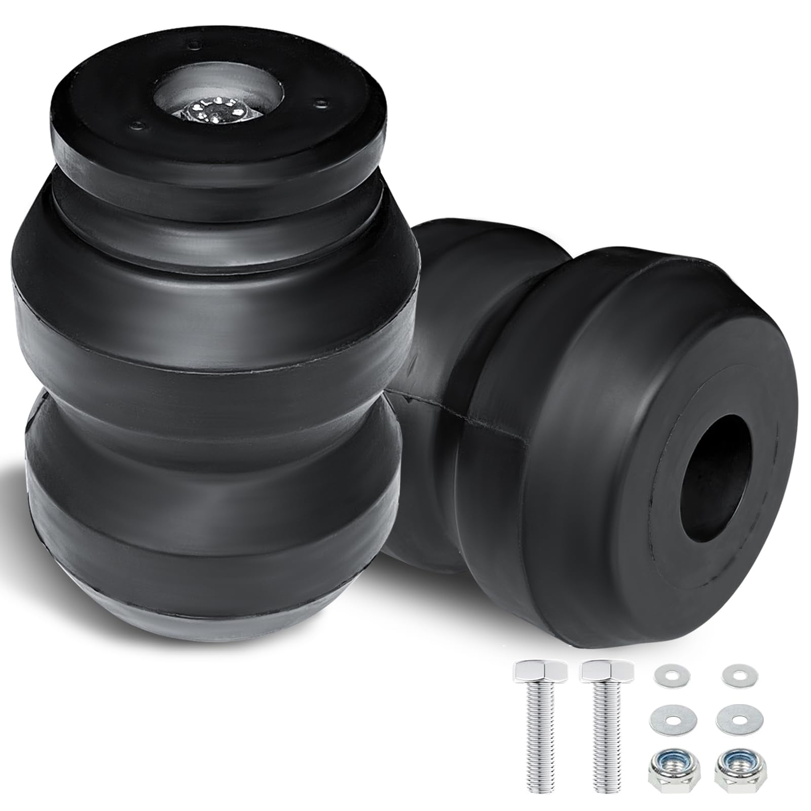 MILLISEC 2Pcs Rubber Helper Suspension Springs Rear Kit Compatible with ...