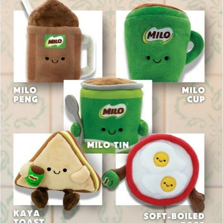 MILO Plushies Set – 7.8" MILO PENG, MILO CUP, MILO TIN, KAYA TOAST ...