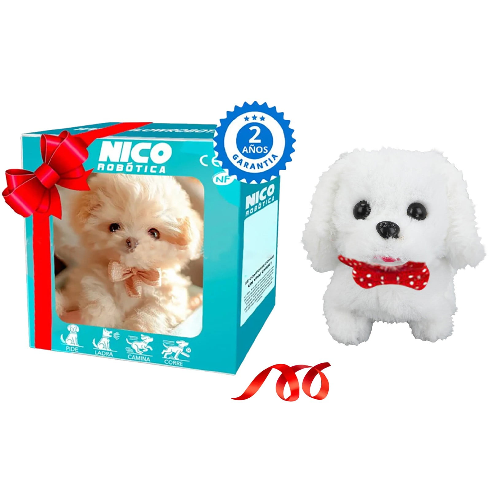 MILOW Realistic Robot Puppy AI Interactive Robotic Dog Plush Toy with ...
