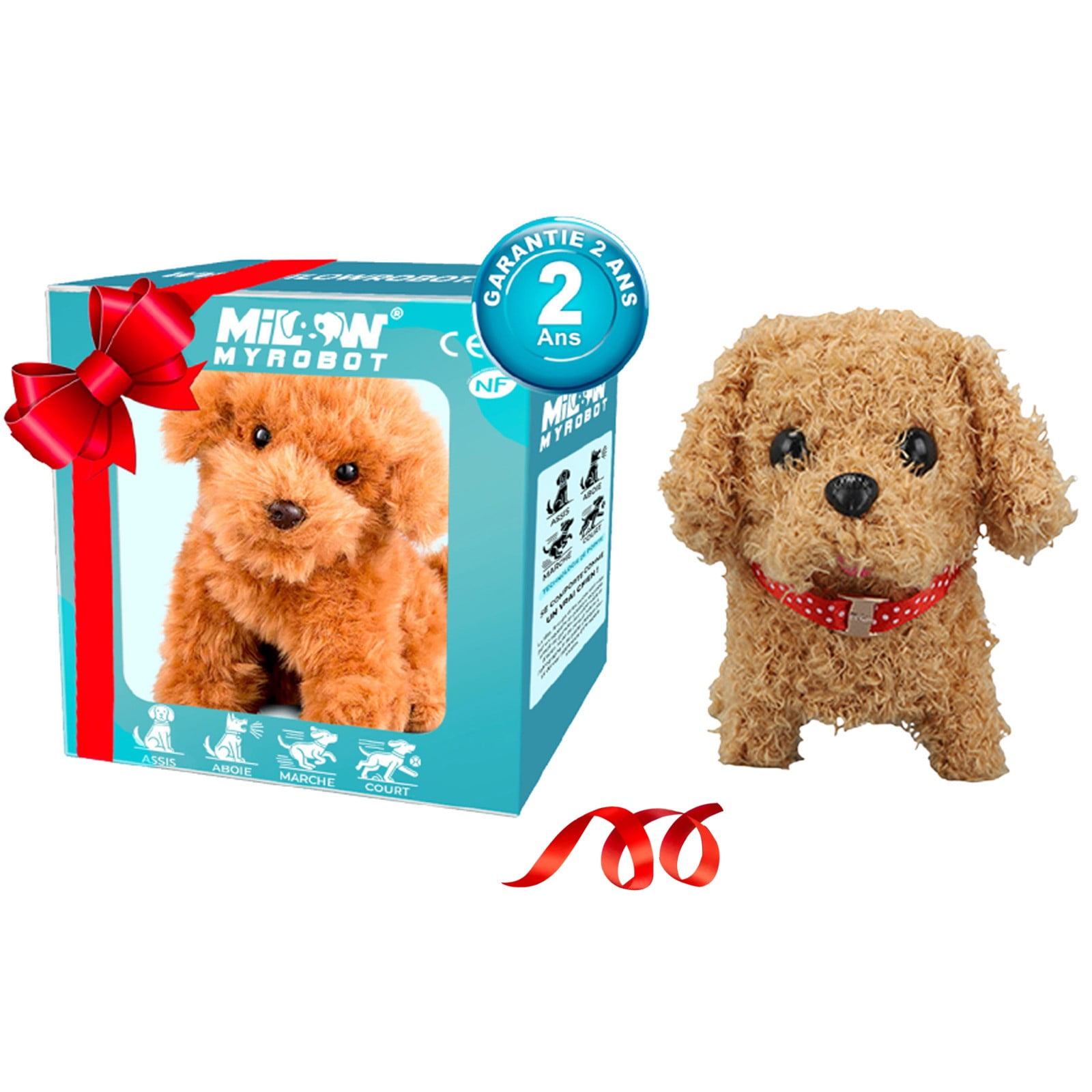 MILOW Realistic Robot Puppy Smart Interactive Plush Robotic Dog with ...