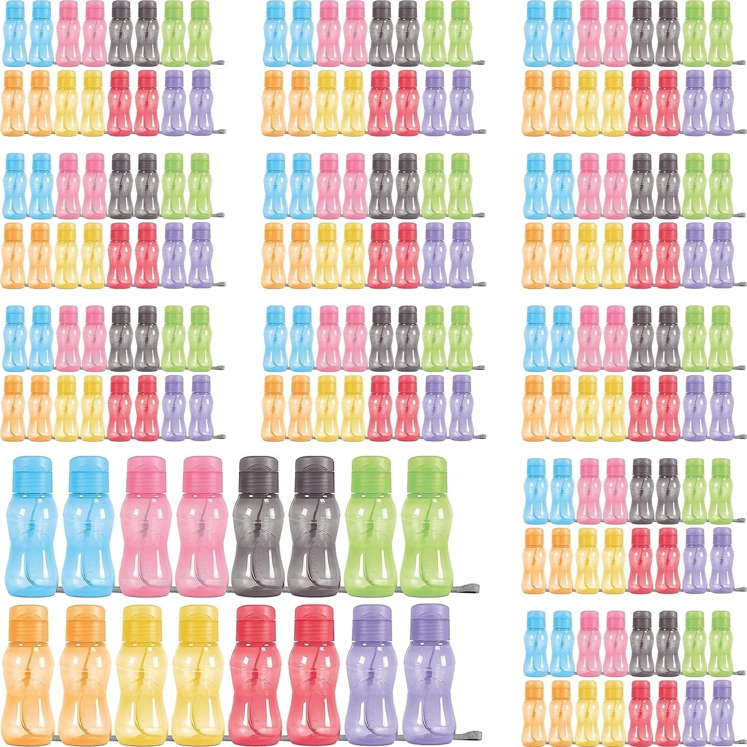 MILTON 192-Pc Reusable Water Bottles For Kids 6.5 Oz Plastic Bottles ...