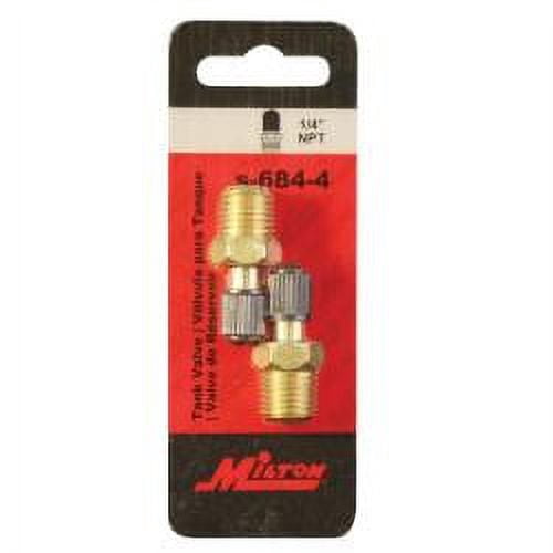 MILTON INDUSTRIES INC TANK VALVE 1/4NPT MALE 2PK - Walmart.com