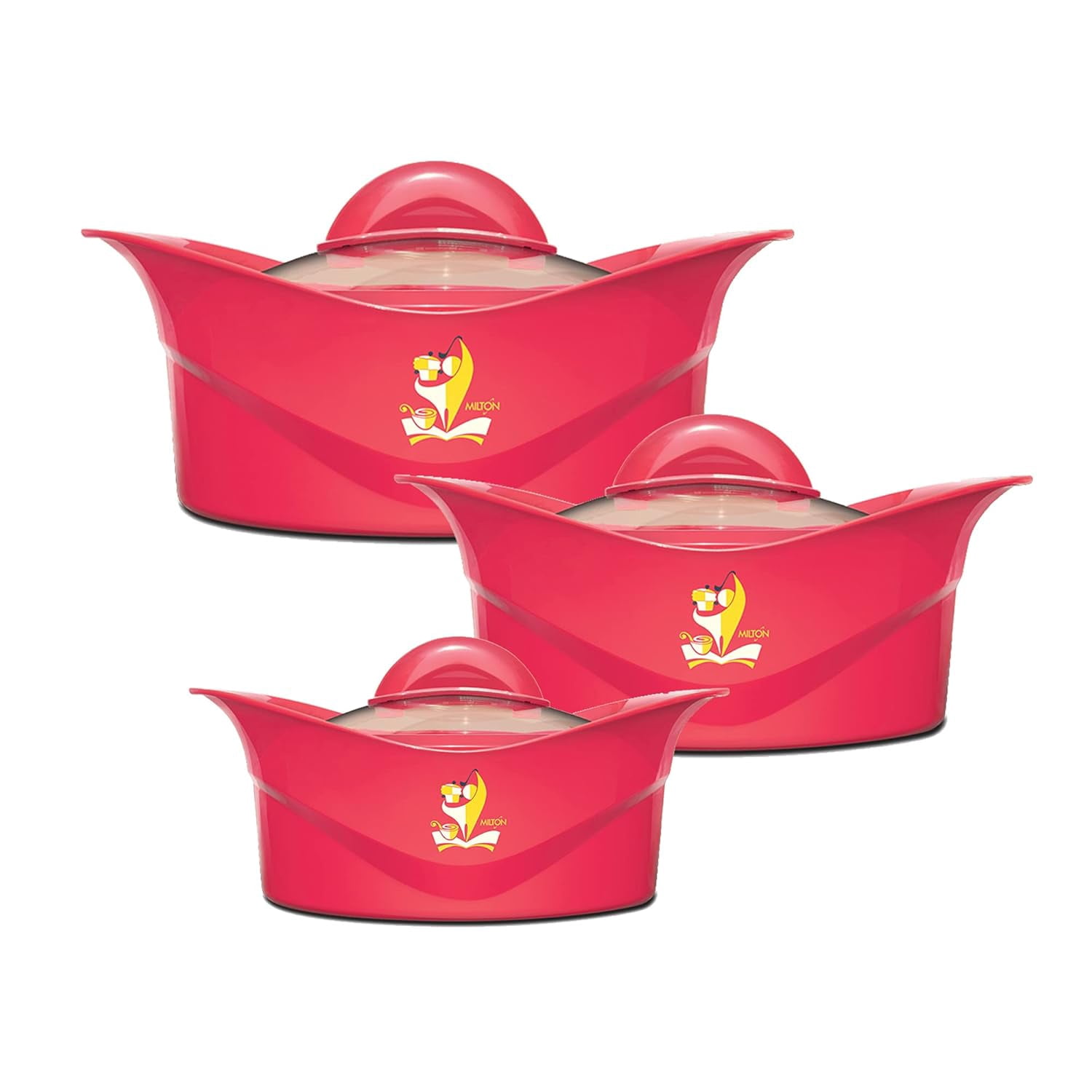 MILTON Regalia Glass Lid Casserole Jr Gift Set Red - Walmart.com