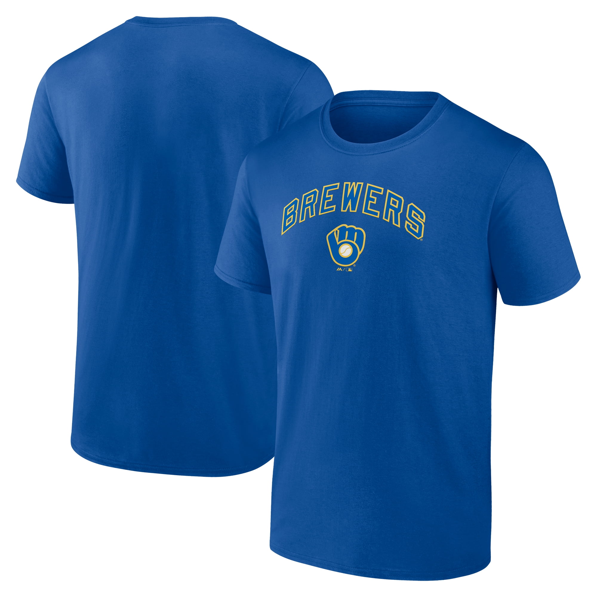 Milwaukee Brewers Men's Royal Bigger Series Sweep Cotton T-Shirt, Up to ...