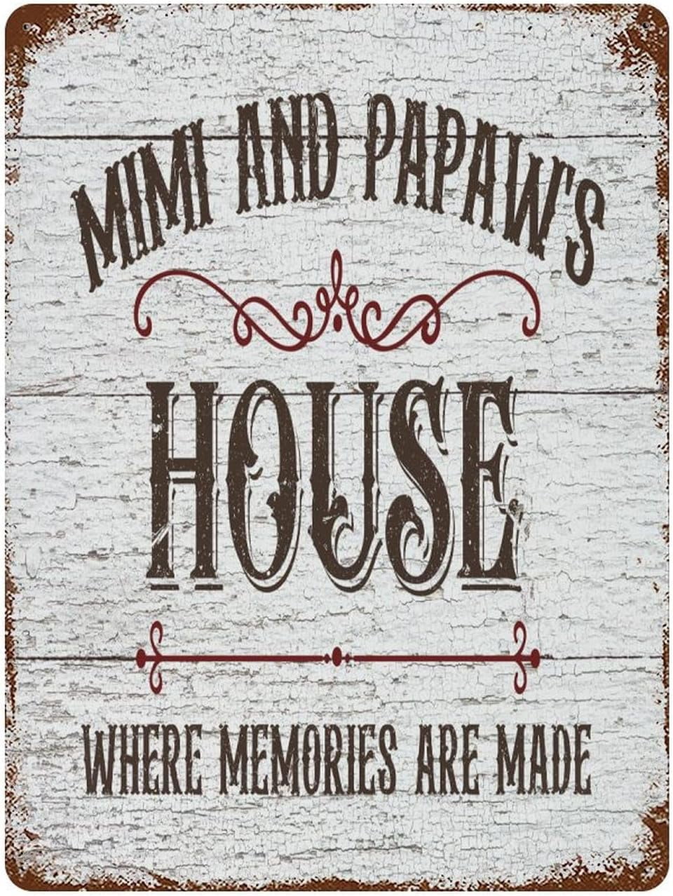 MIMI AND PAPAW'S House Where Memories Are Made Metal Wall Decor for ...
